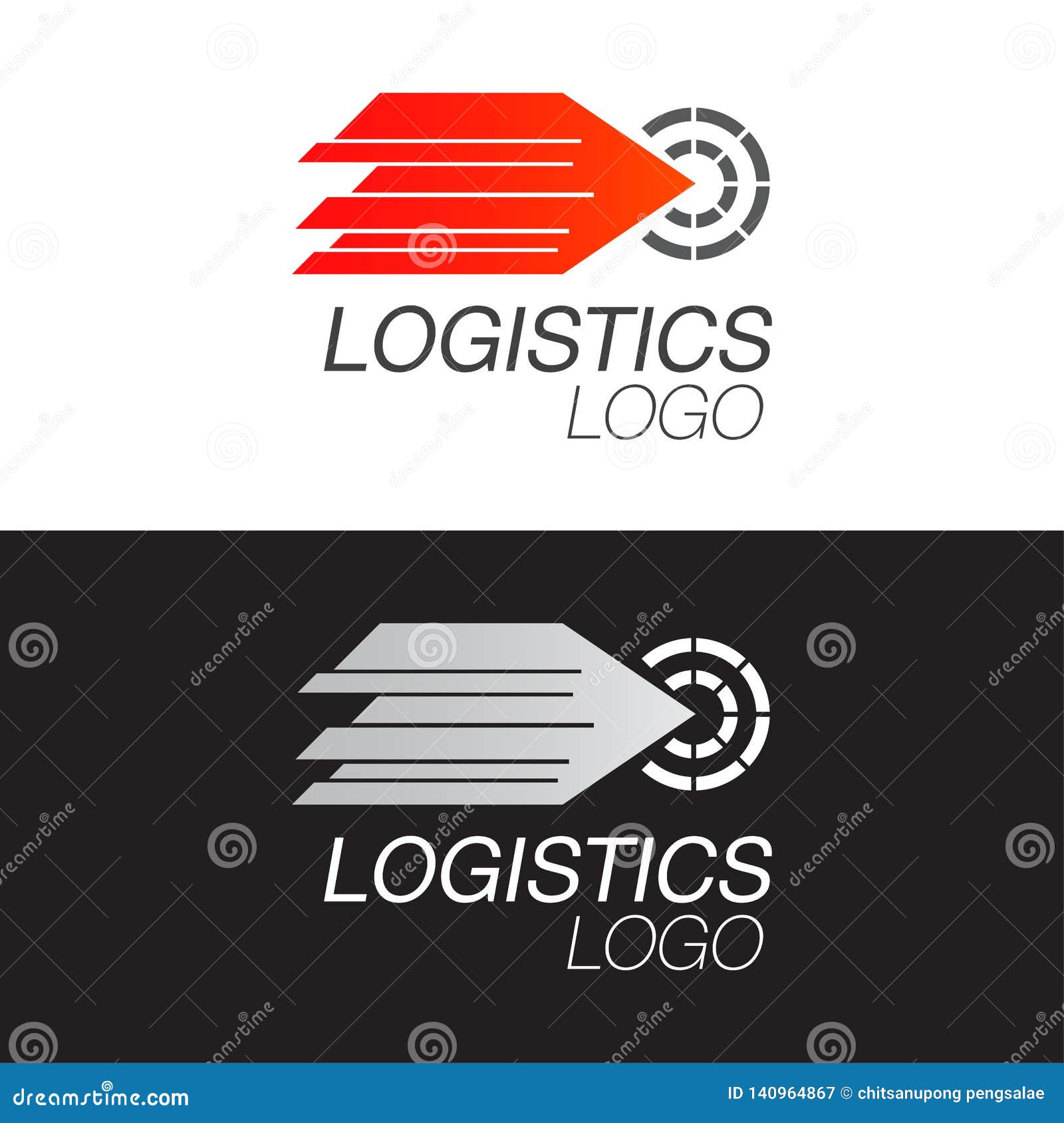 Logistic Company Logo Template. Arrow Moving Fast Dynamic Icon. Target ...