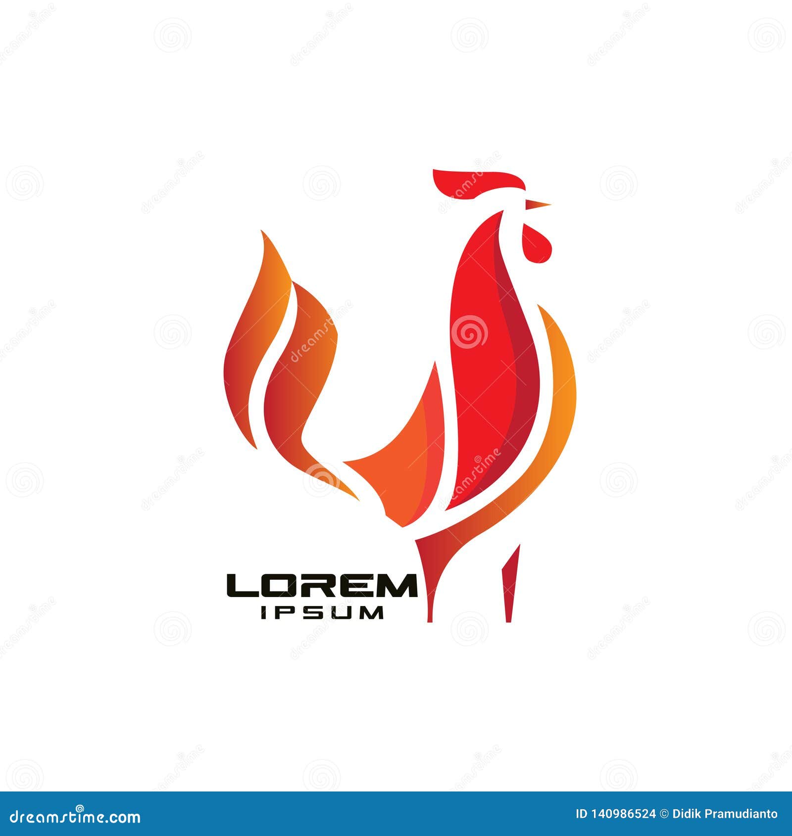 Abstract Rooster for Chicken Restaurant Stock Vector - Illustration of ...