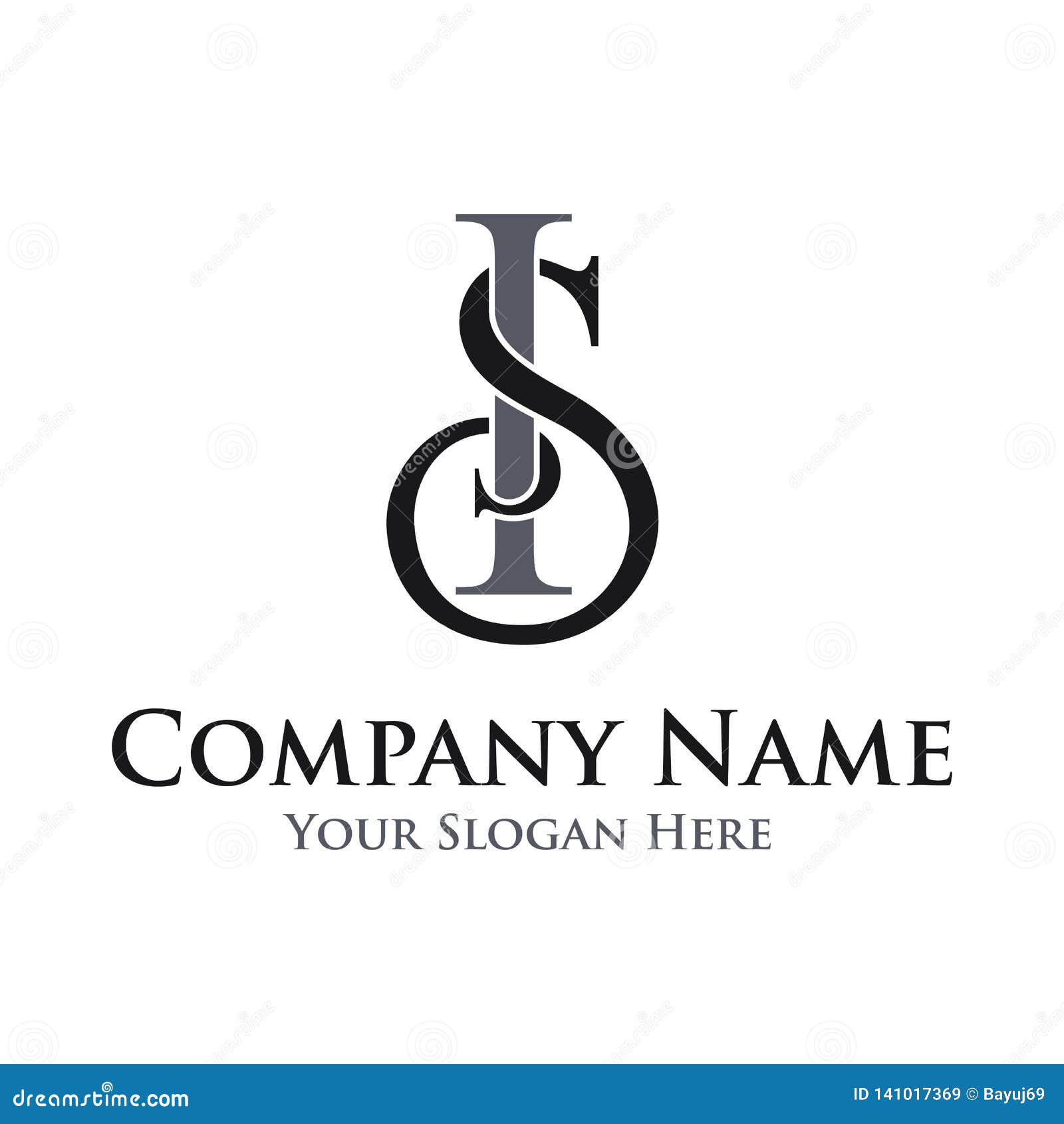 Letter Initial SI Vector Logo Template Stock Vector - Illustration of ...