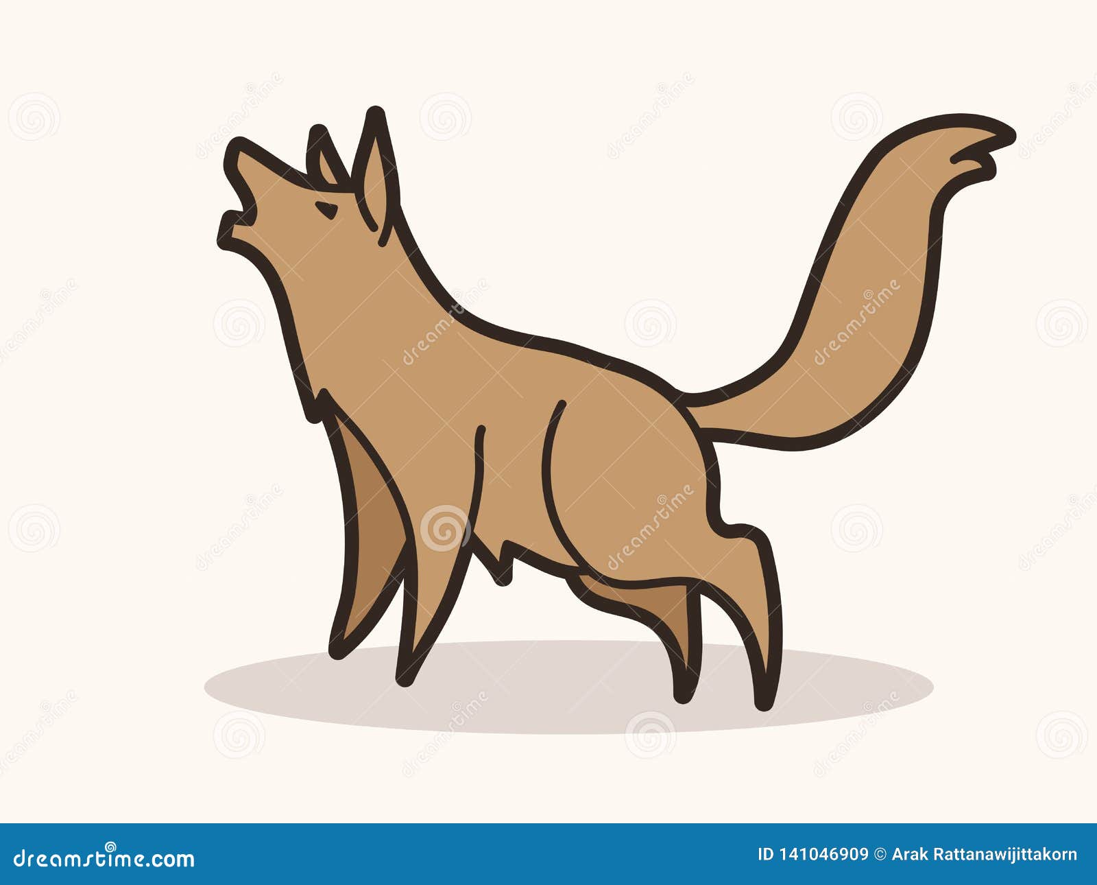 Wolf Howling Cartoon Graphic Stock Vector - Illustration of peak ...