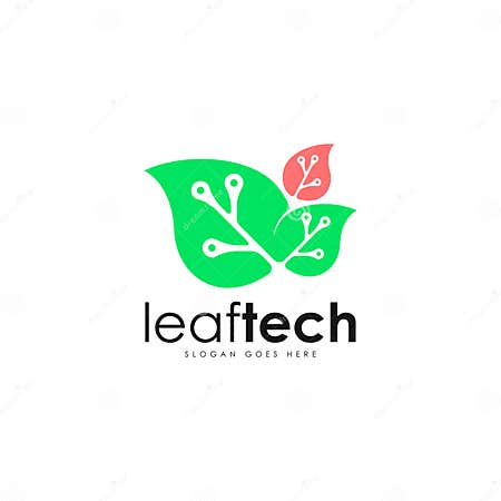 Leaf Tech Logo Vector Template Stock Vector - Illustration of creative ...