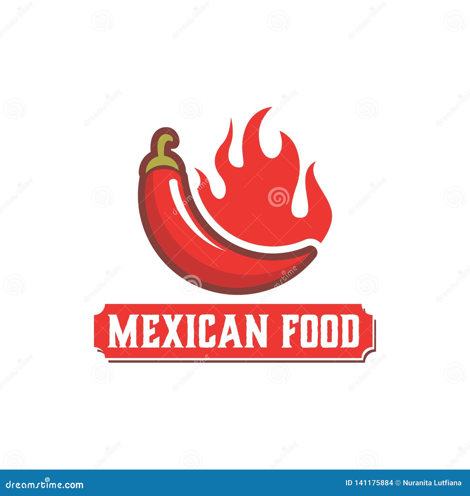 Mexican Food Logo Design Template Stock Vector - Illustration of ...