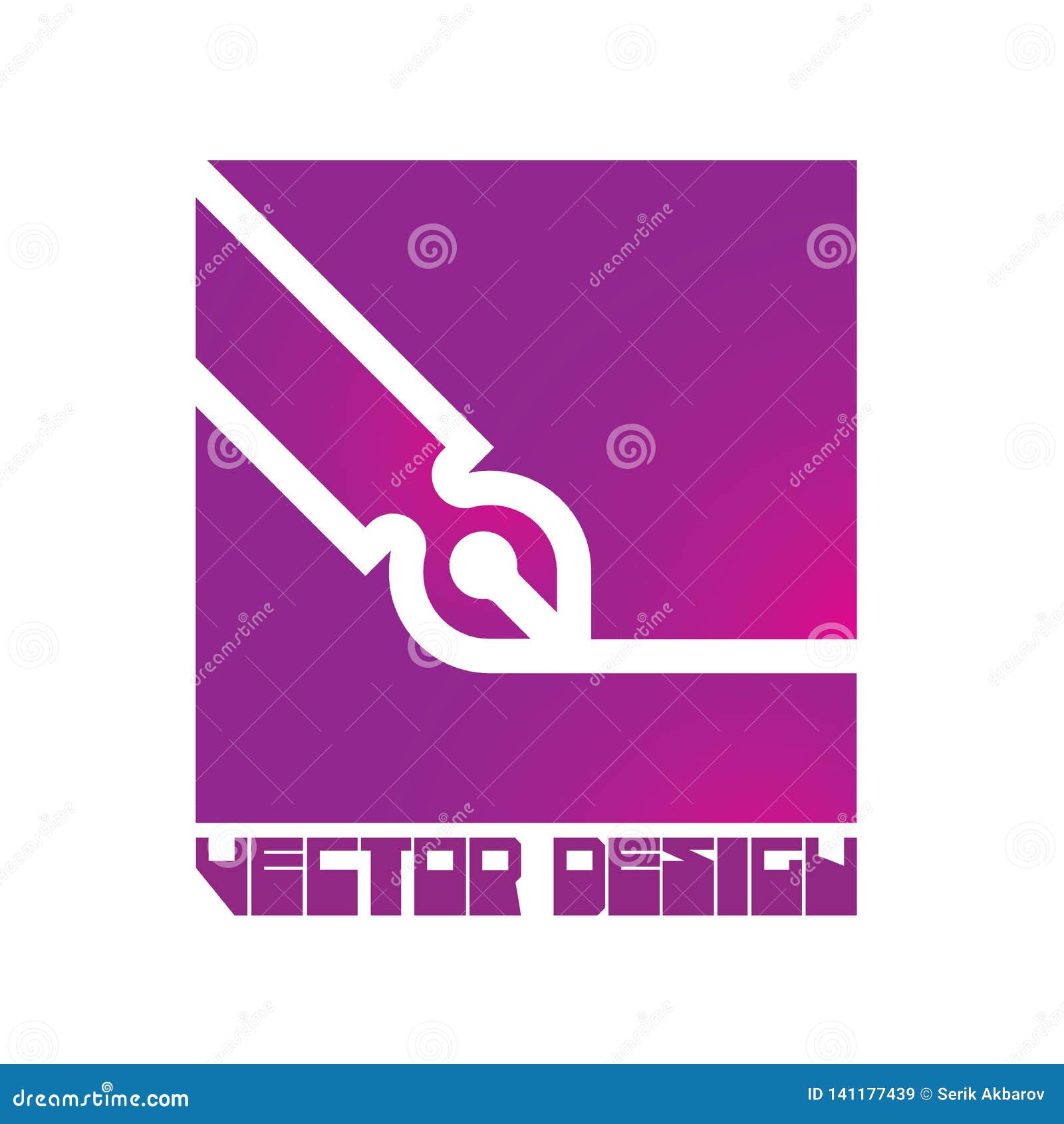 Illustration Consisting of a Design Studio Logo Template Stock Vector ...