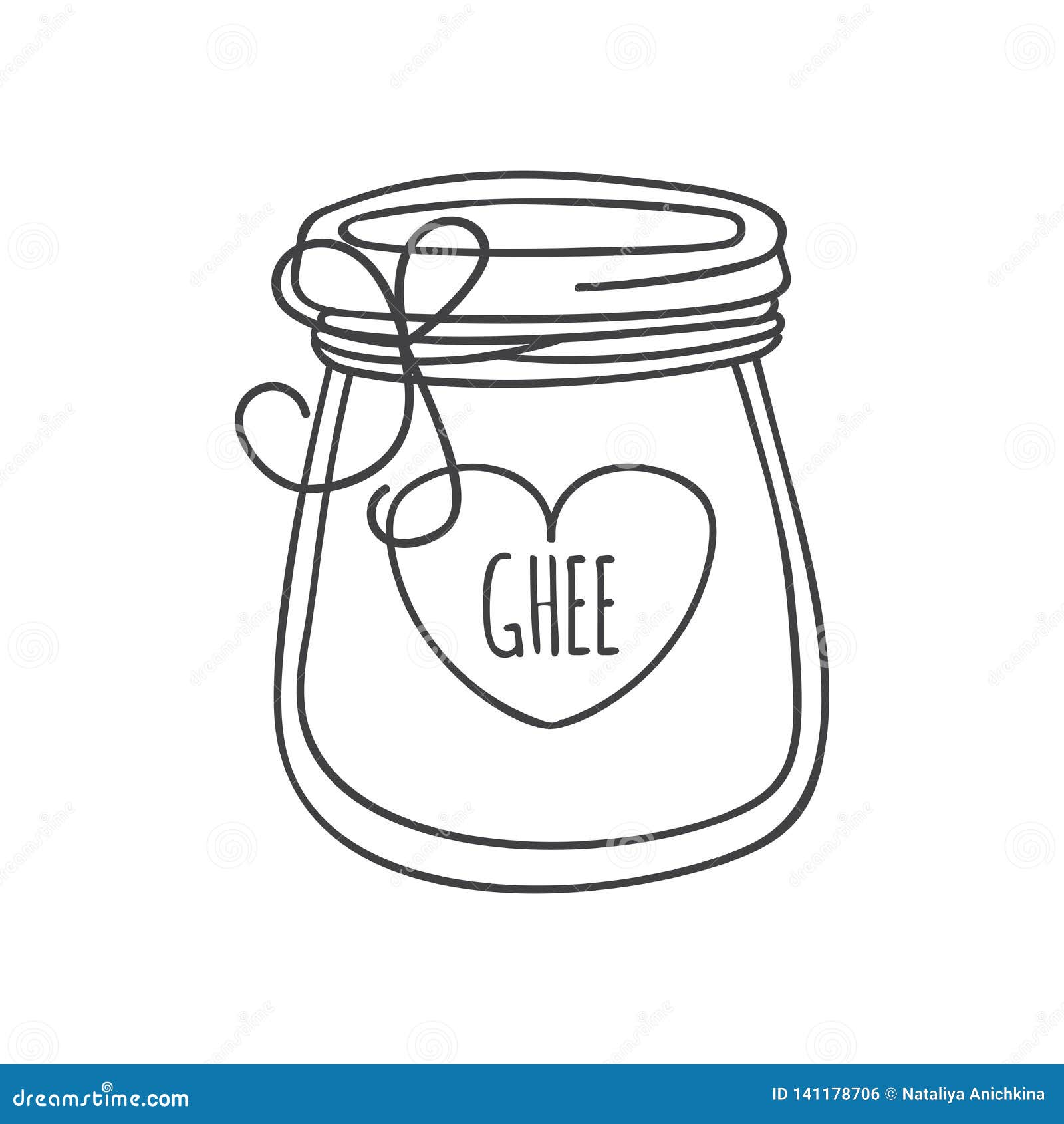 Ghee. Vector Illustration Of Traditional Indian Ghee Butter ...