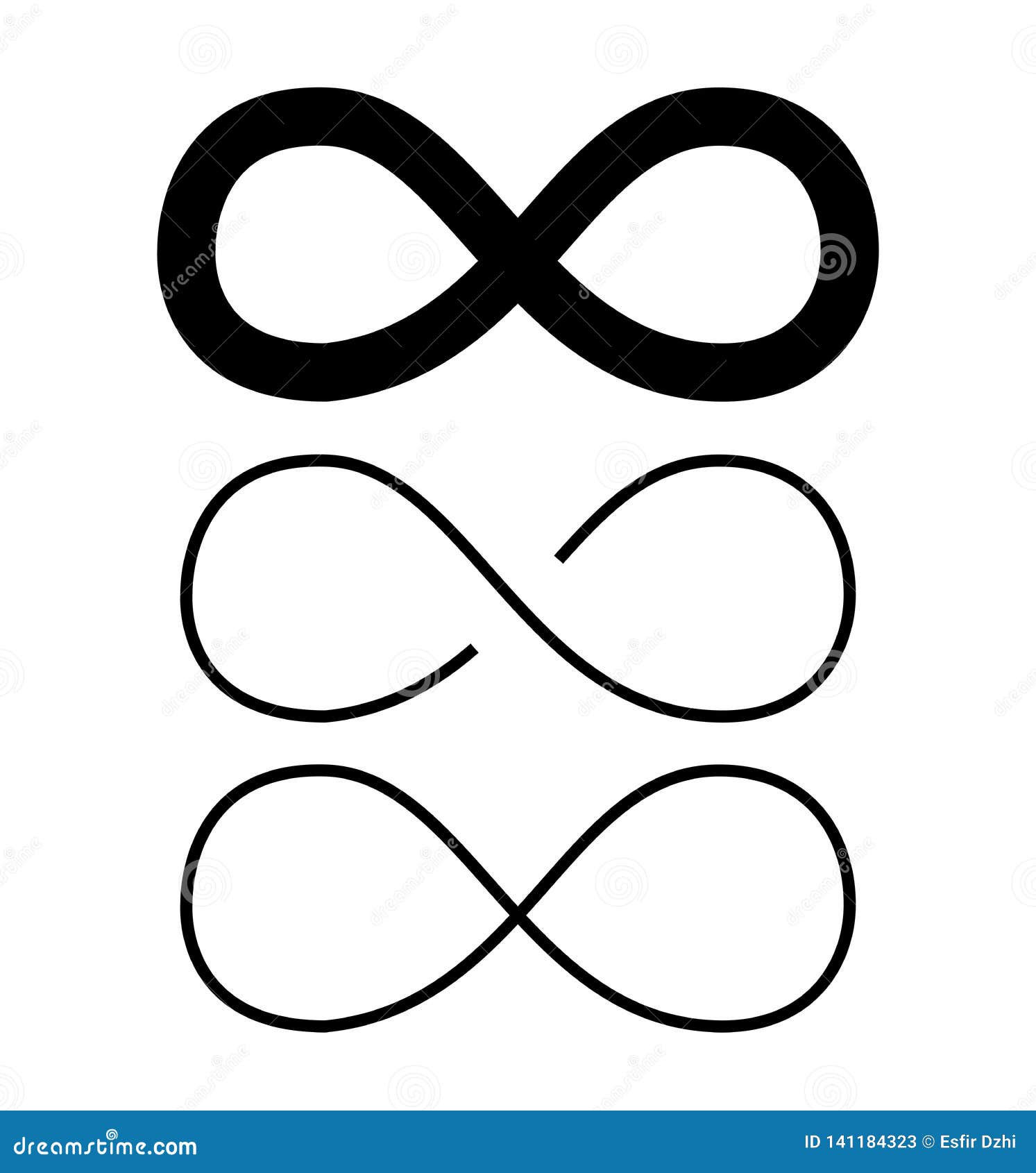 Limitless Sign Icon Set Isolated on White Background Vector ...