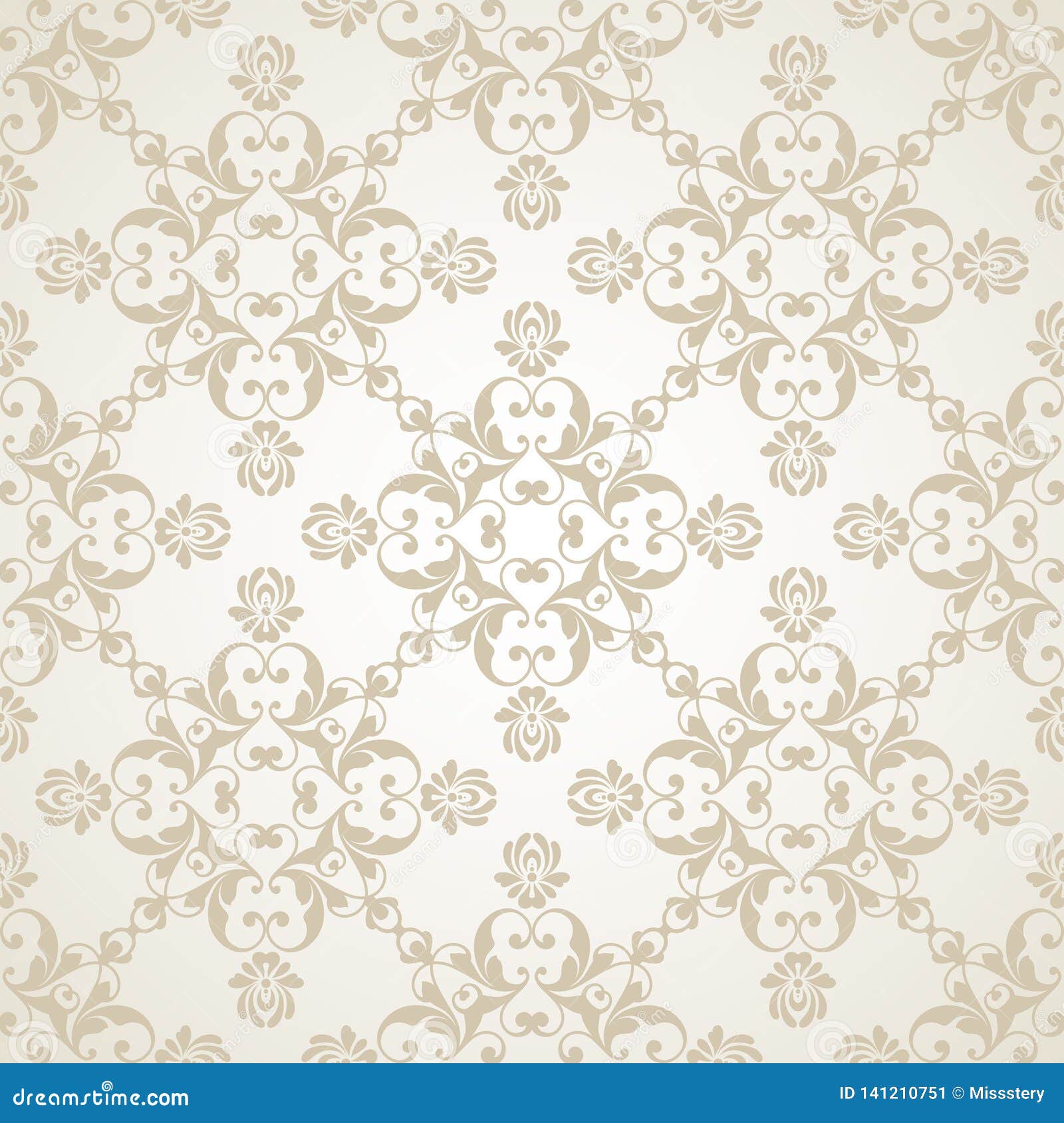 Vector Light Wedding Background Seamless Abstract Pattern. Ornamental ...