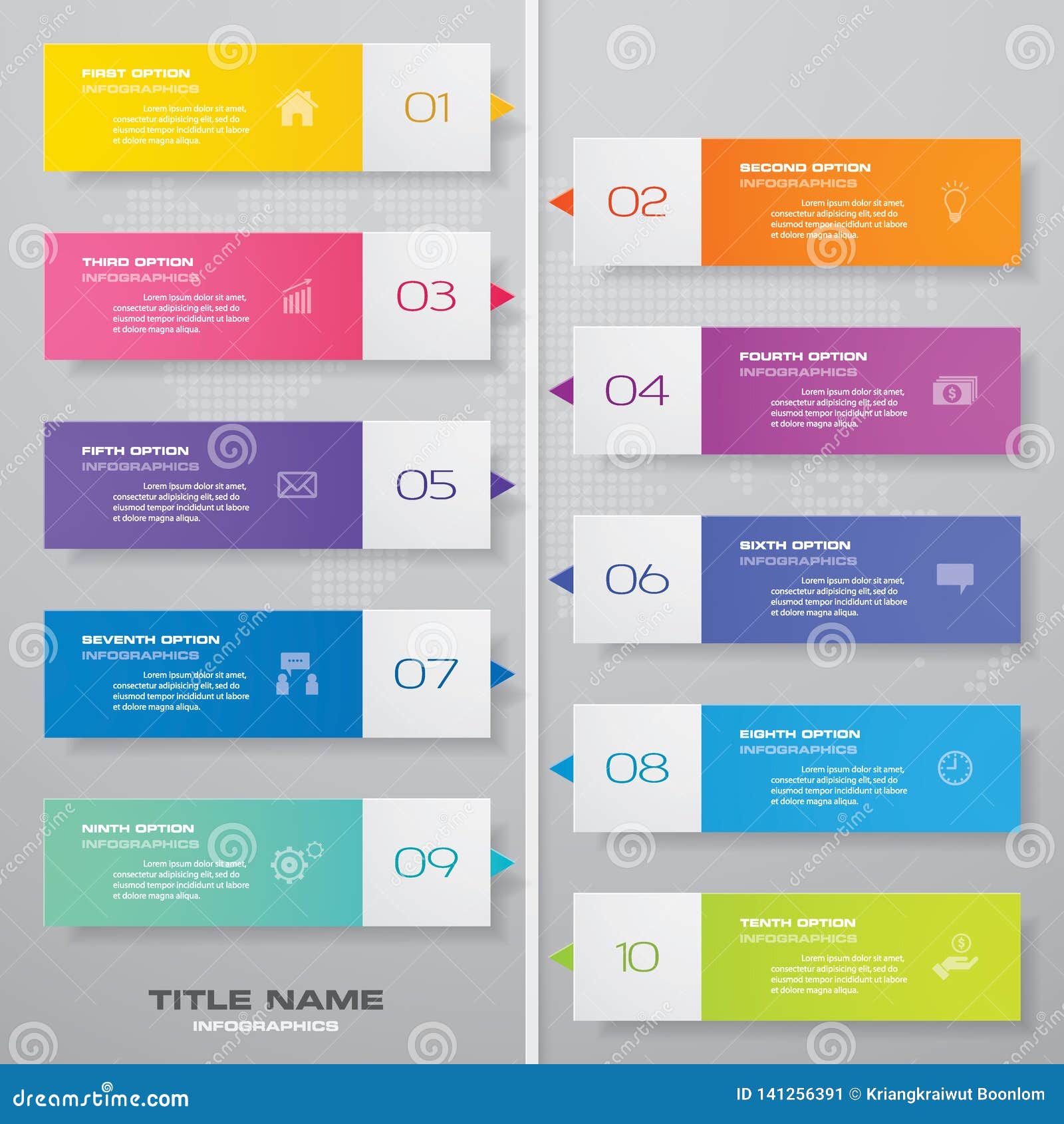10 Steps Timeline Infographic Element. 10 Steps Infographic. Stock ...