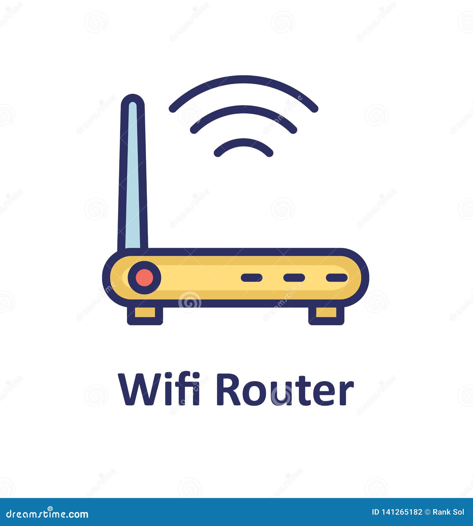 Wifi Modem Isolated Vector Icon Which Can Easily Modify or Edit Stock ...