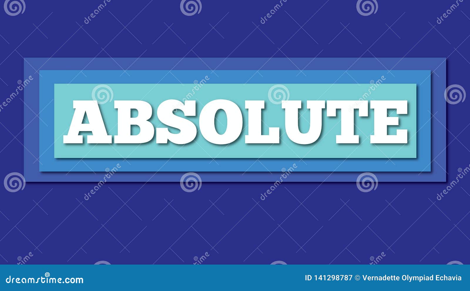 Paper Cut Word Absolute in Blue Background Stock Illustration ...