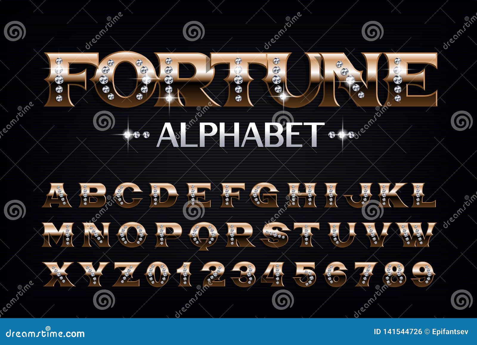 Fortune Font. Vector Alphabet | CartoonDealer.com #124455019