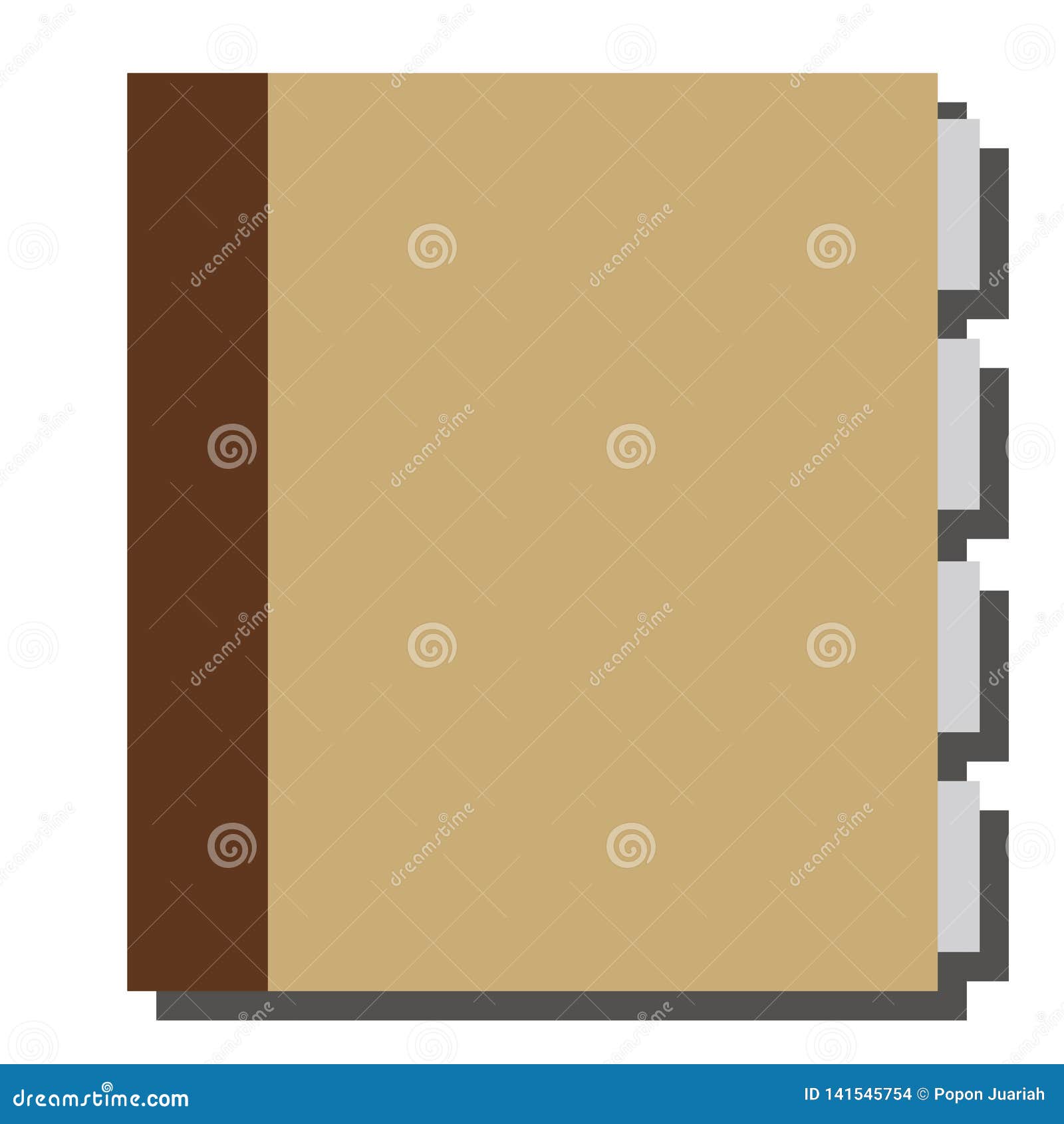 Brown Cover Book Illustration Vector Stock Vector - Illustration of ...