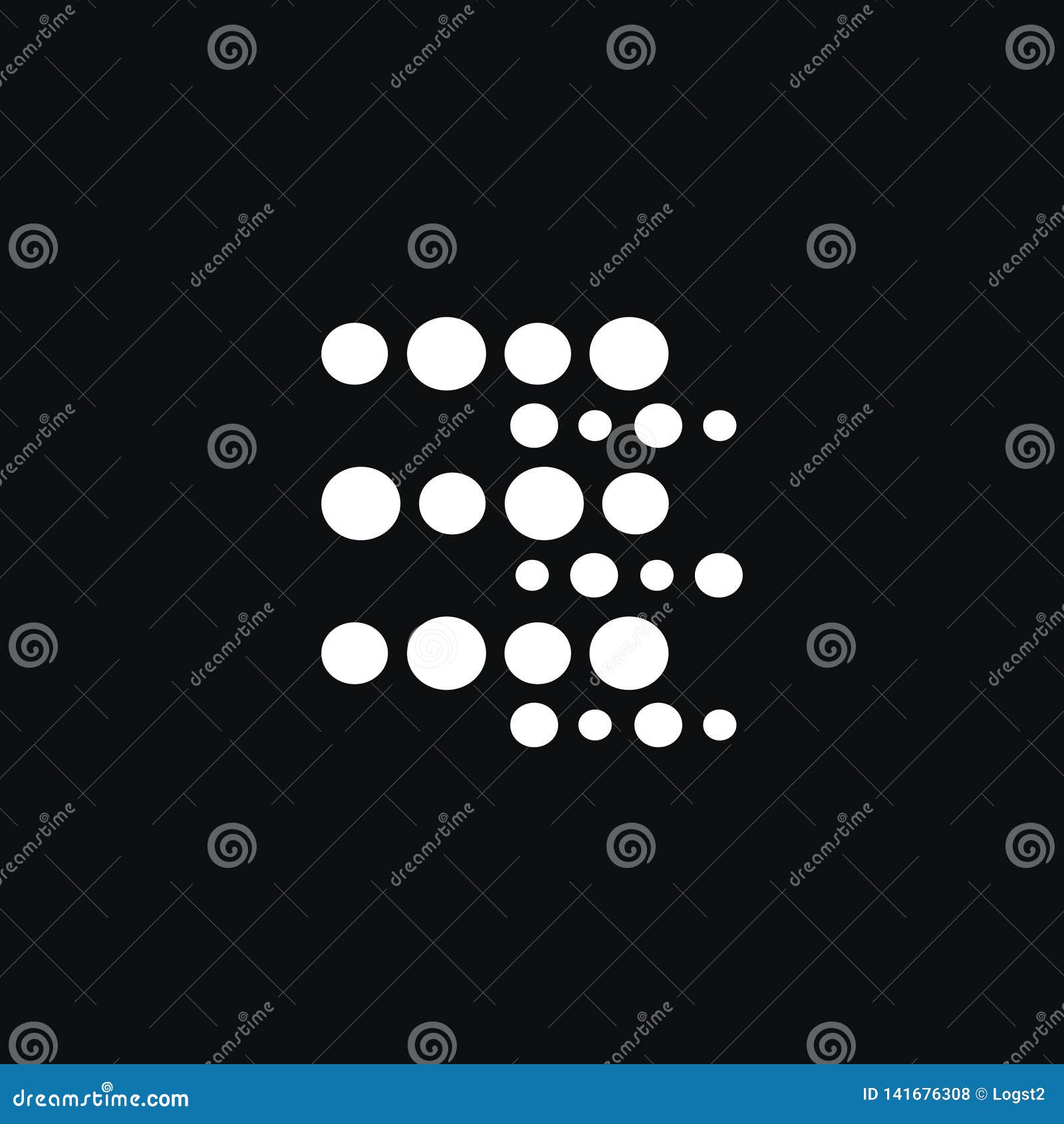 E Letter Dots Logo. Dotted Logo Vector. Stock Vector - Illustration of ...