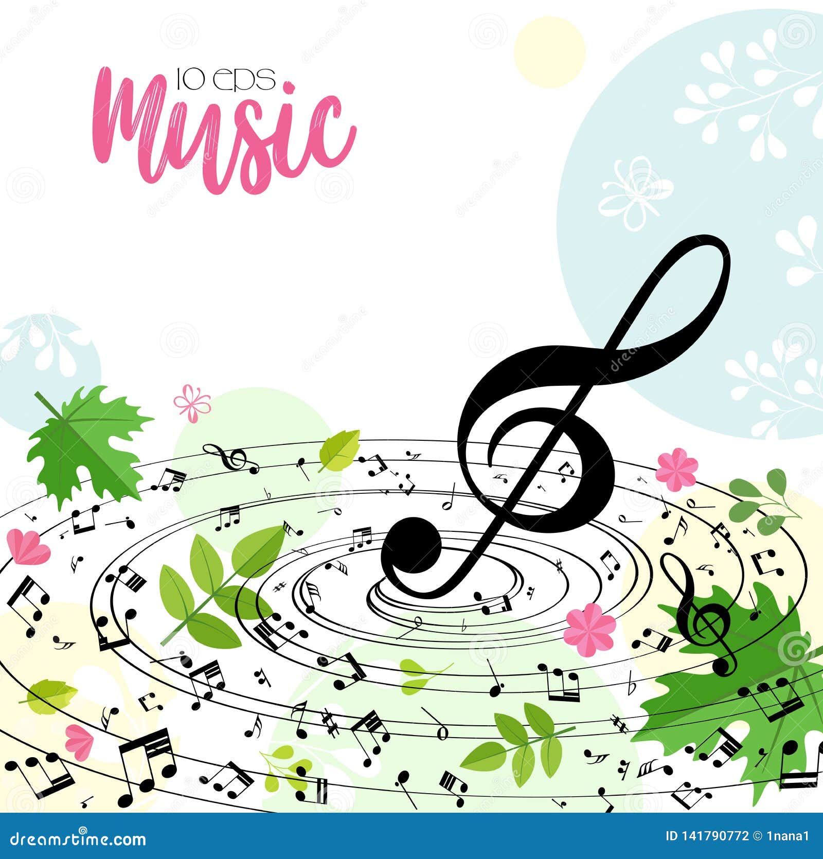 Spring Bright Musical Background Stock Vector - Illustration of summer ...
