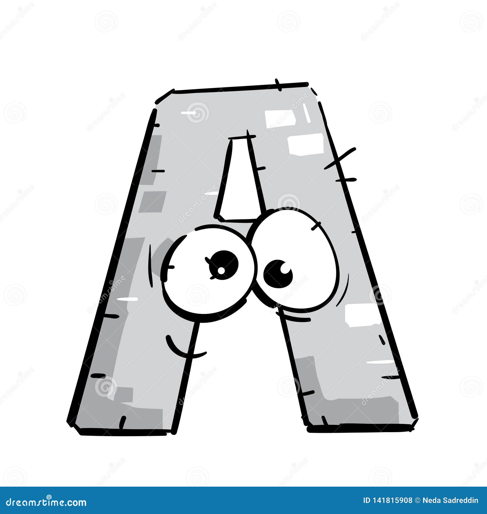 Cartoon Alphabet Set Cute a Stock Vector - Illustration of design ...