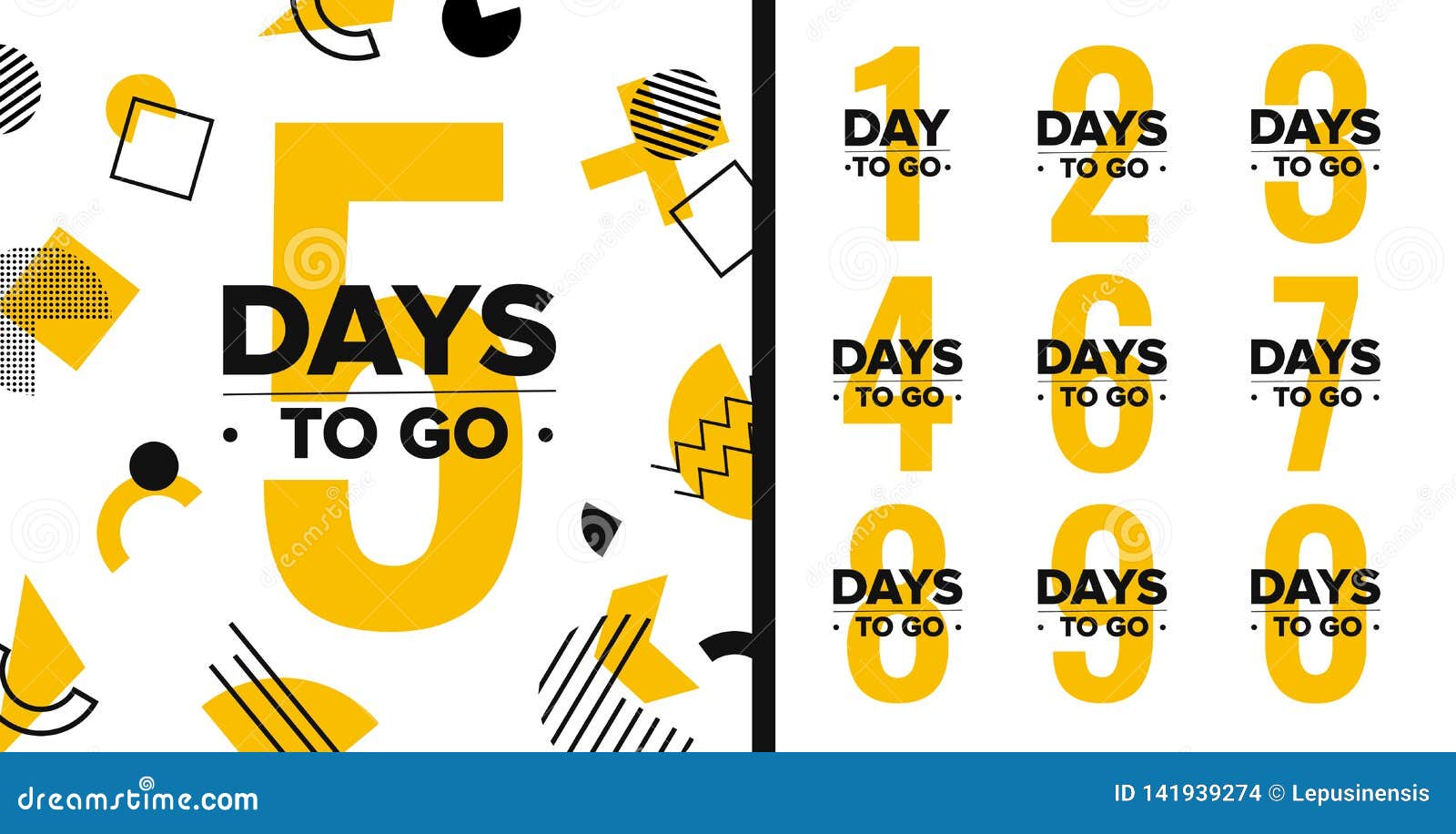 Number of Days Left Countdown Template Vector Illustration Stock Vector ...