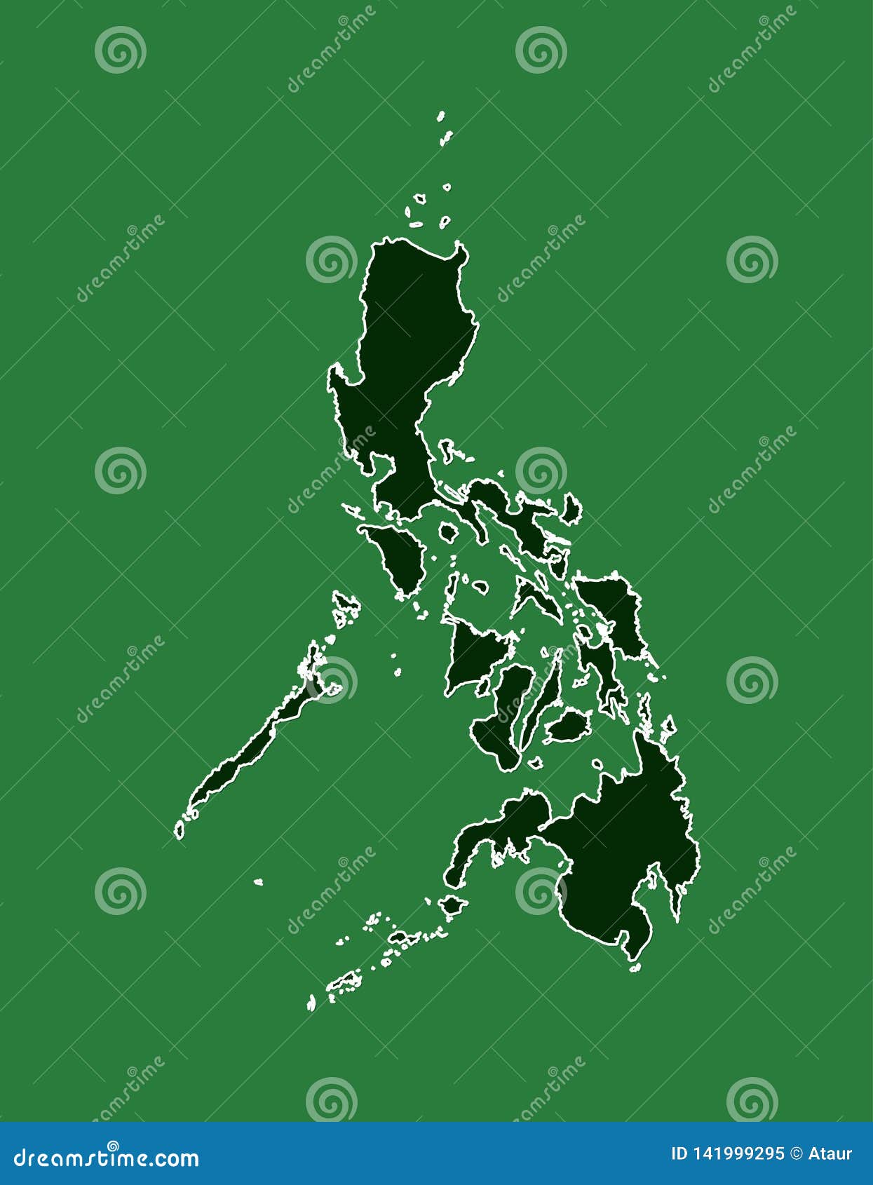Philippines On Dark Globe With Yellow World Map. Vector Illustration ...