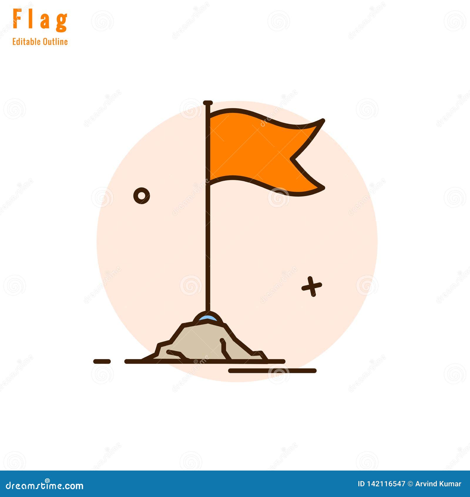 Temple Orange Flag, Flag Icon, Symbolize Religious Culture and ...