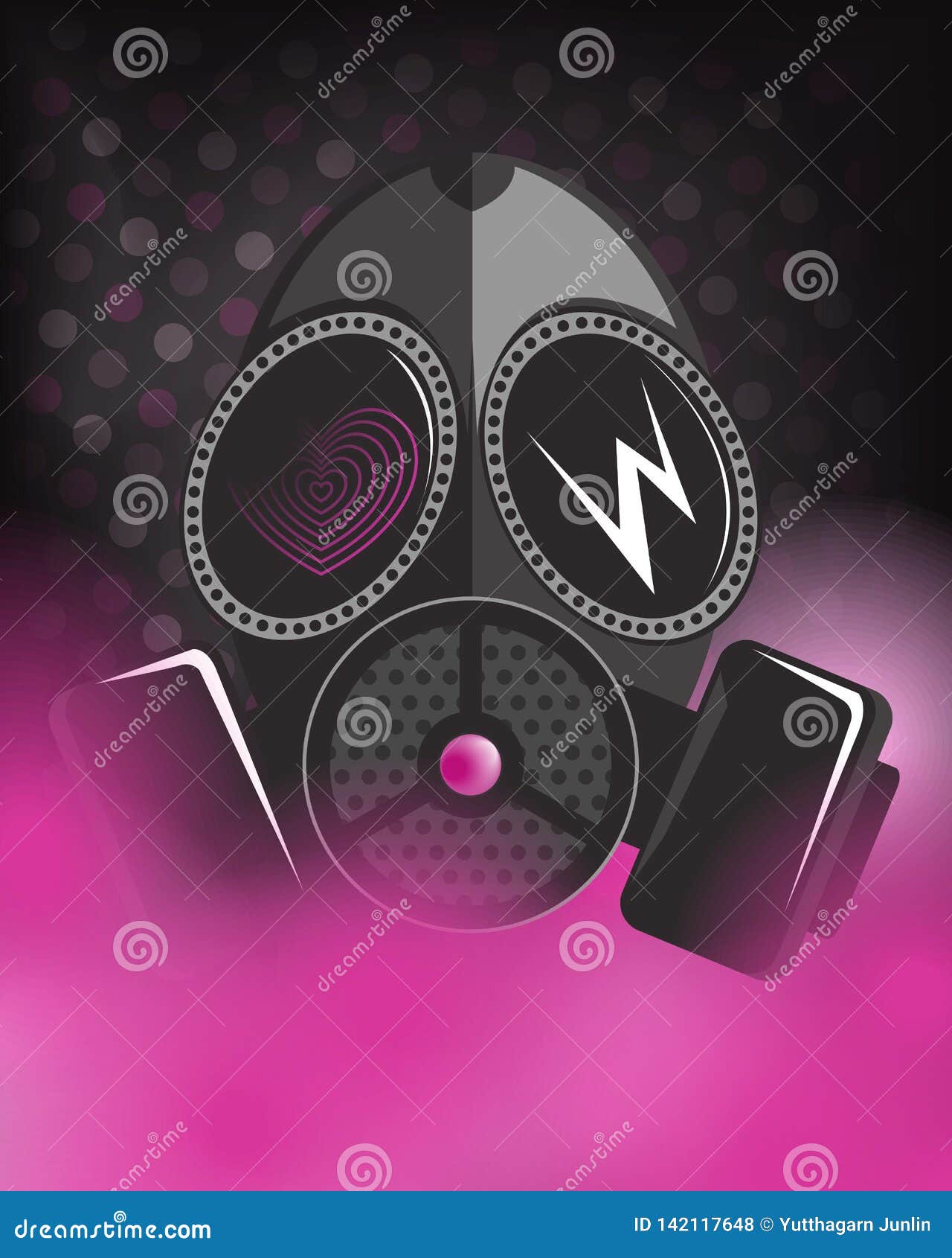 Pink Toxic Mask Punk Art - Vector Stock Vector - Illustration of poison ...