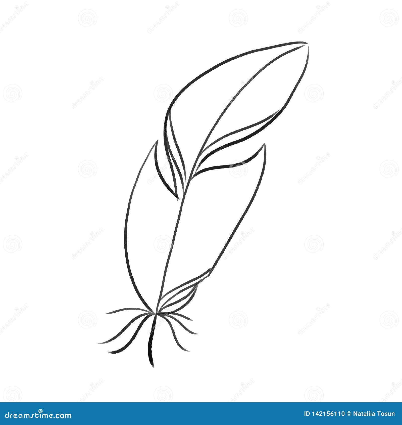 Print Feather Sign Vector Illustration Stock Vector - Illustration of ...