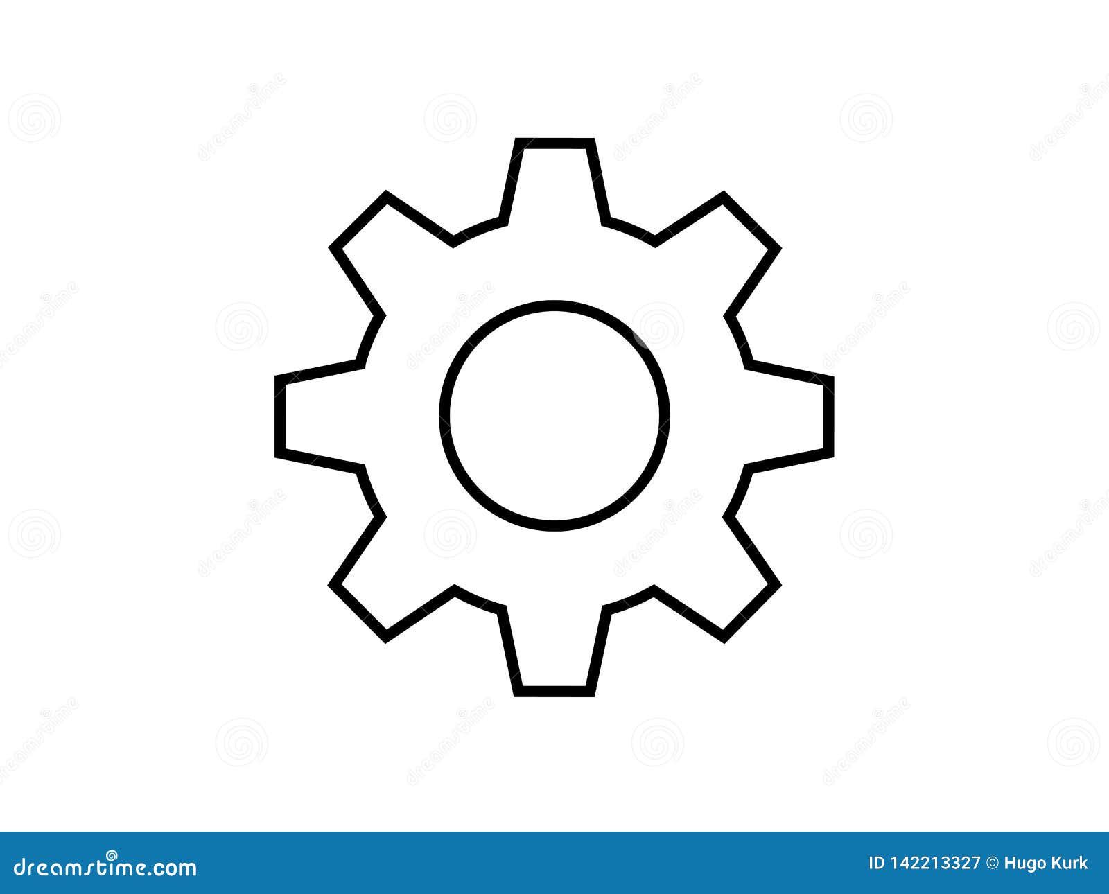 Simple Cog Wheel Illustration Symbol Stock Vector - Illustration of ...