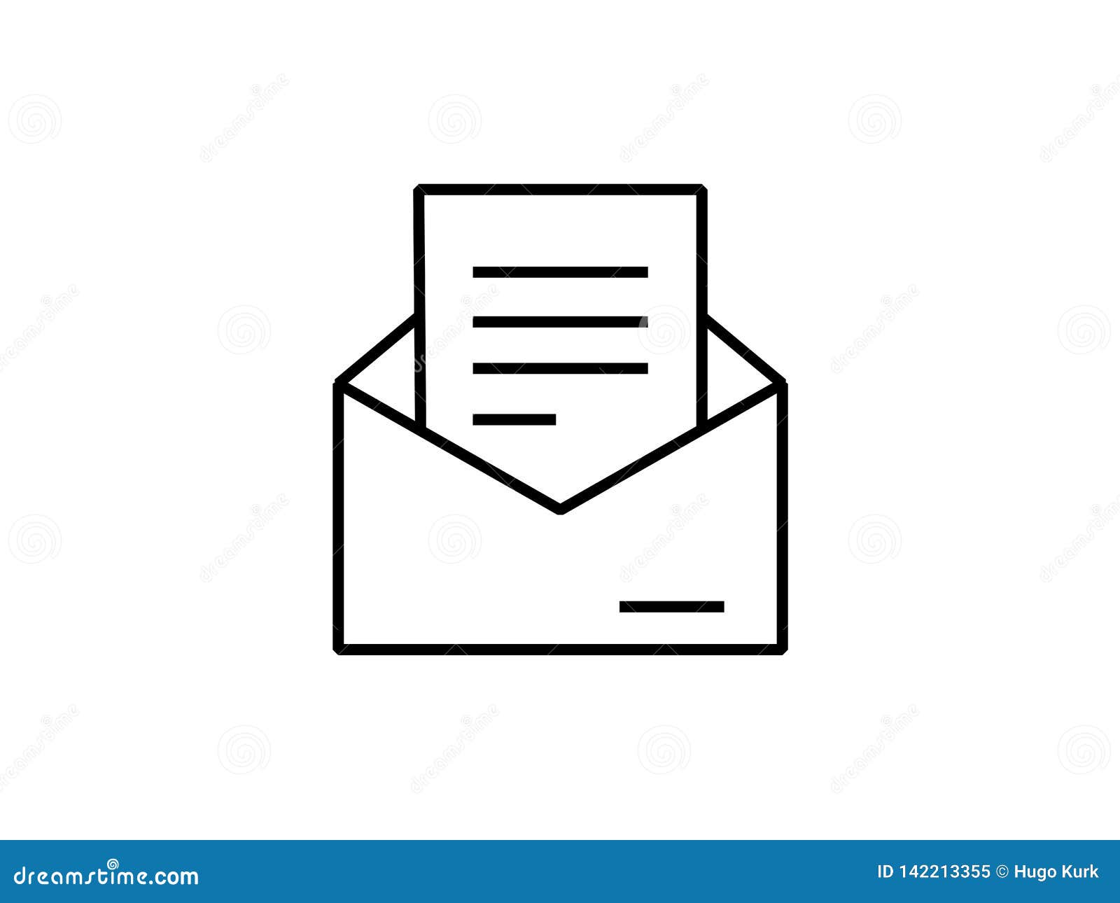 Email letter symbol vector stock vector. Illustration of send - 142213355