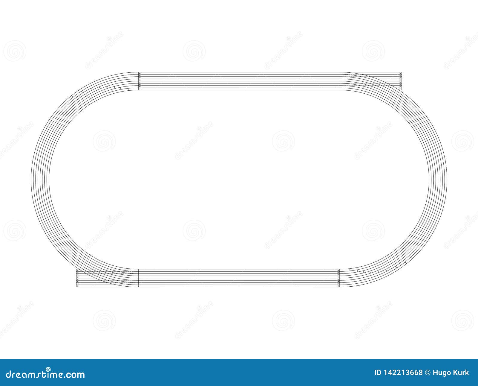 Running Track Lay Out Vector Stock Vector - Illustration of concept ...