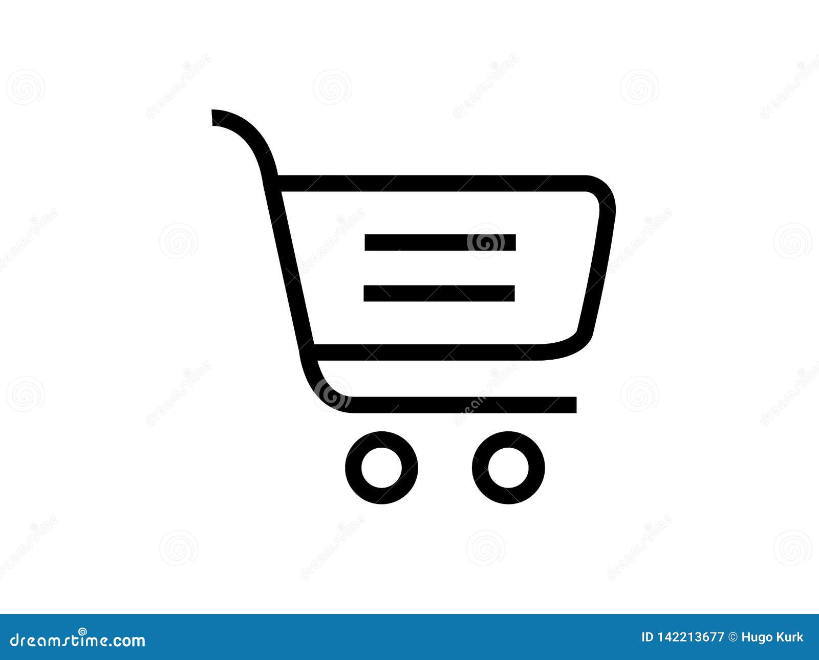 Shopping cart symbol stock vector. Illustration of commerce - 142213677