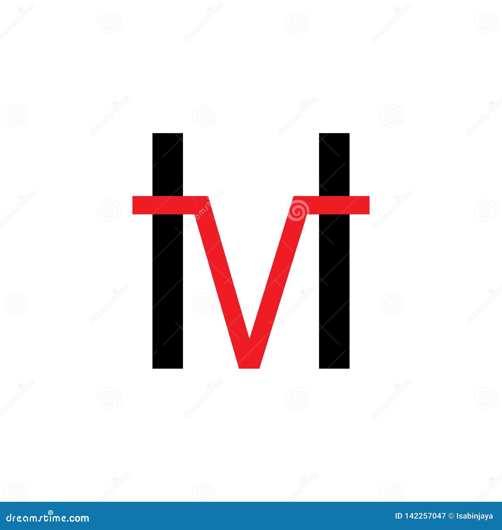 MV logo letter design stock illustration. Illustration of concept ...