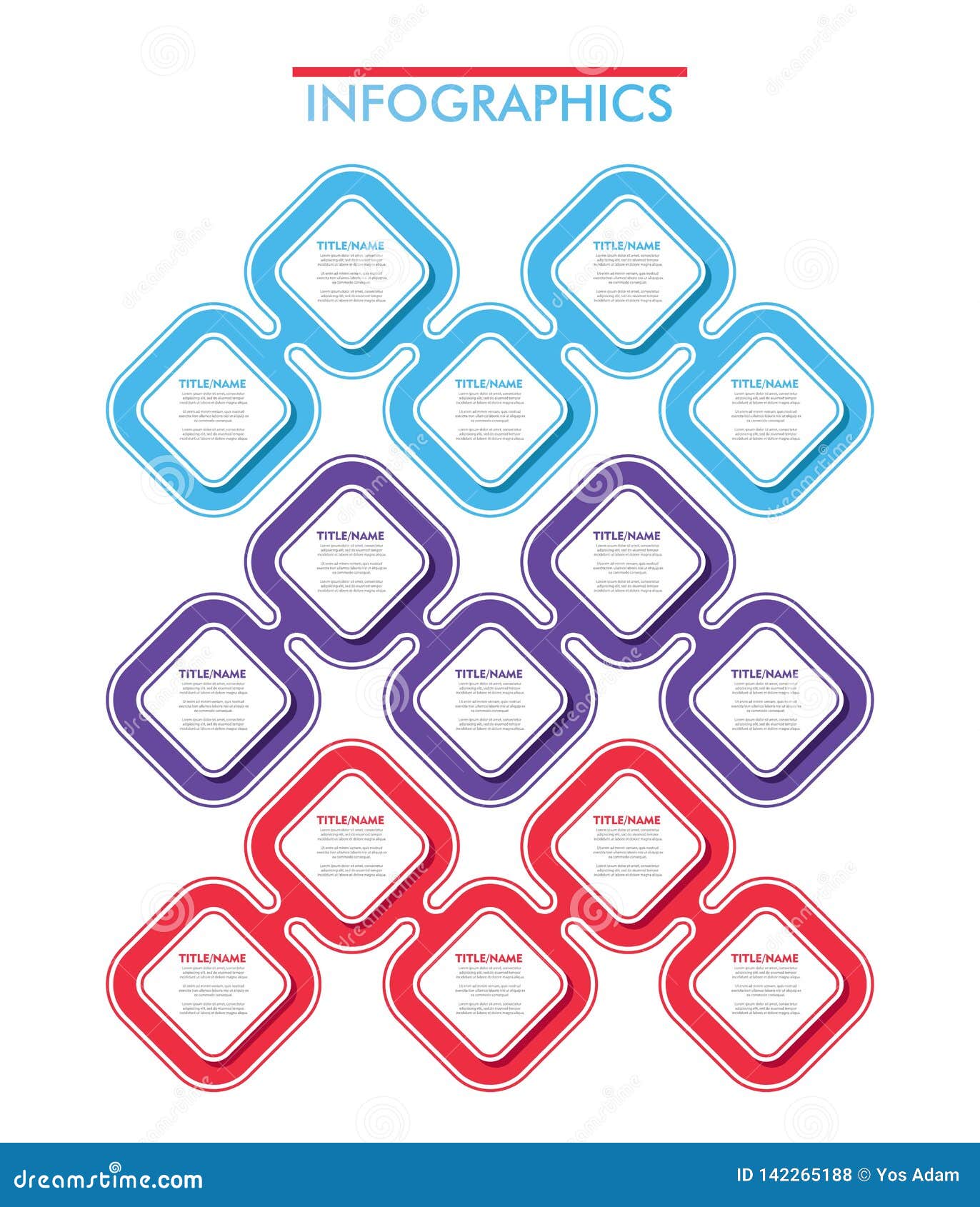 5 Steps Timeline. Square Shapes Modern Business Infographics.Label ...