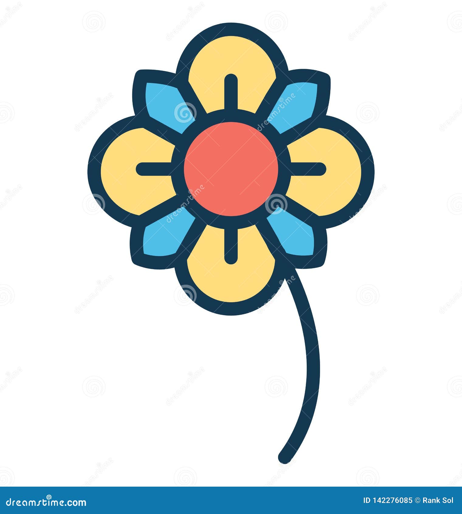 Blooming Vector Icon Which Can Easily Modified or Edit Stock Vector ...