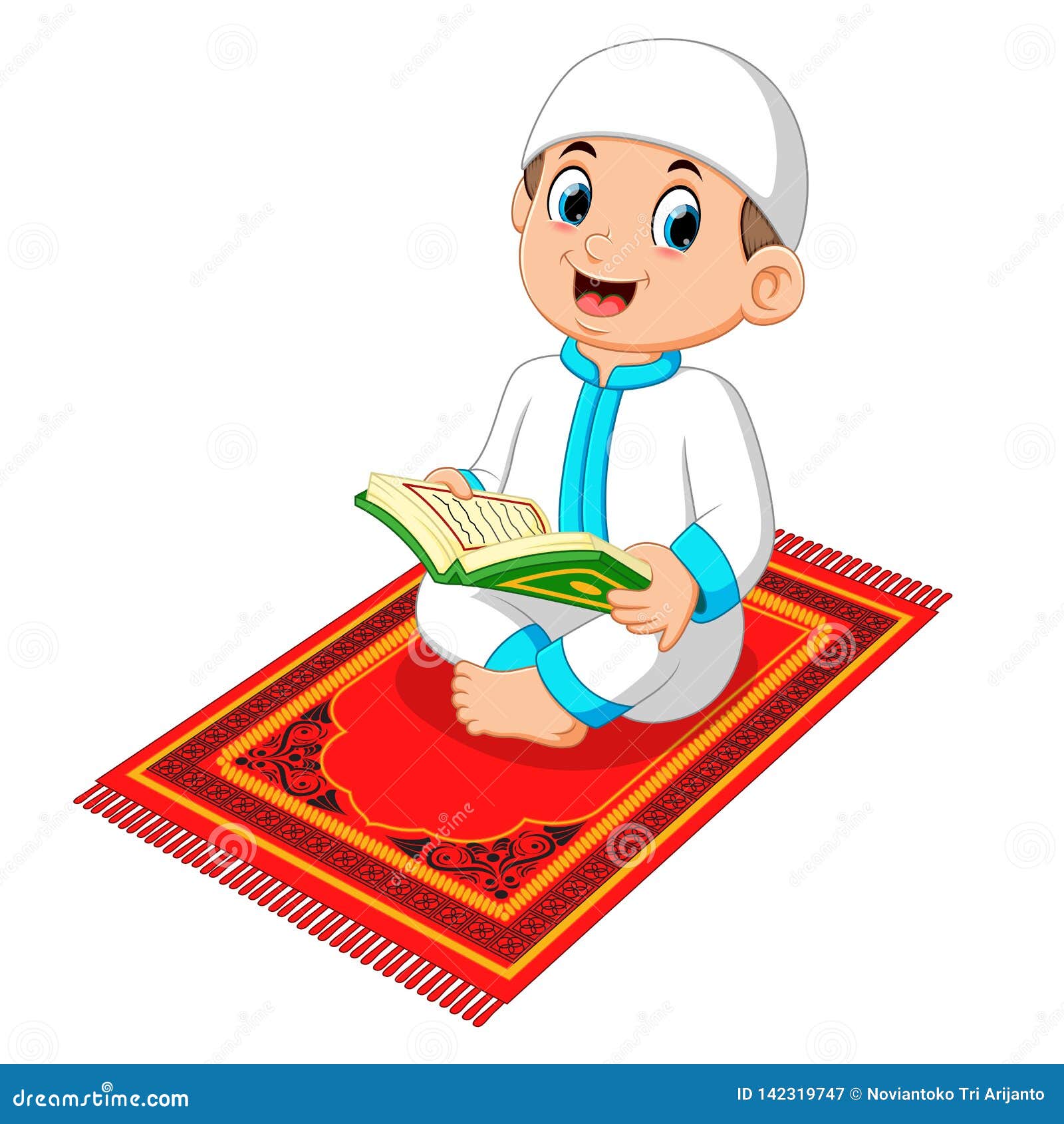 Reading The Holy Quran Icon. Muslim Book. Recite Al Quran Moslem Logo ...