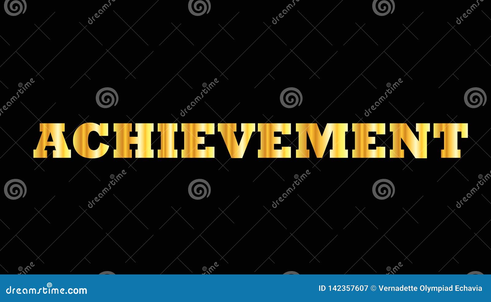 Shiny Golden Capital Letter Word Achievement Stock Illustration ...