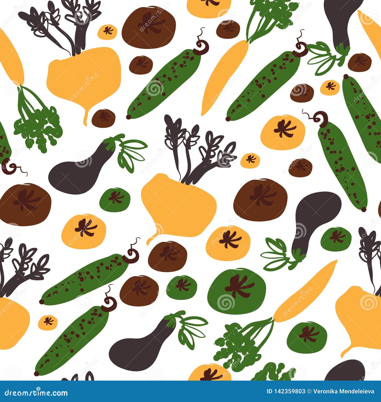Veggies Seamless Pattern for Your Design Stock Vector - Illustration of ...