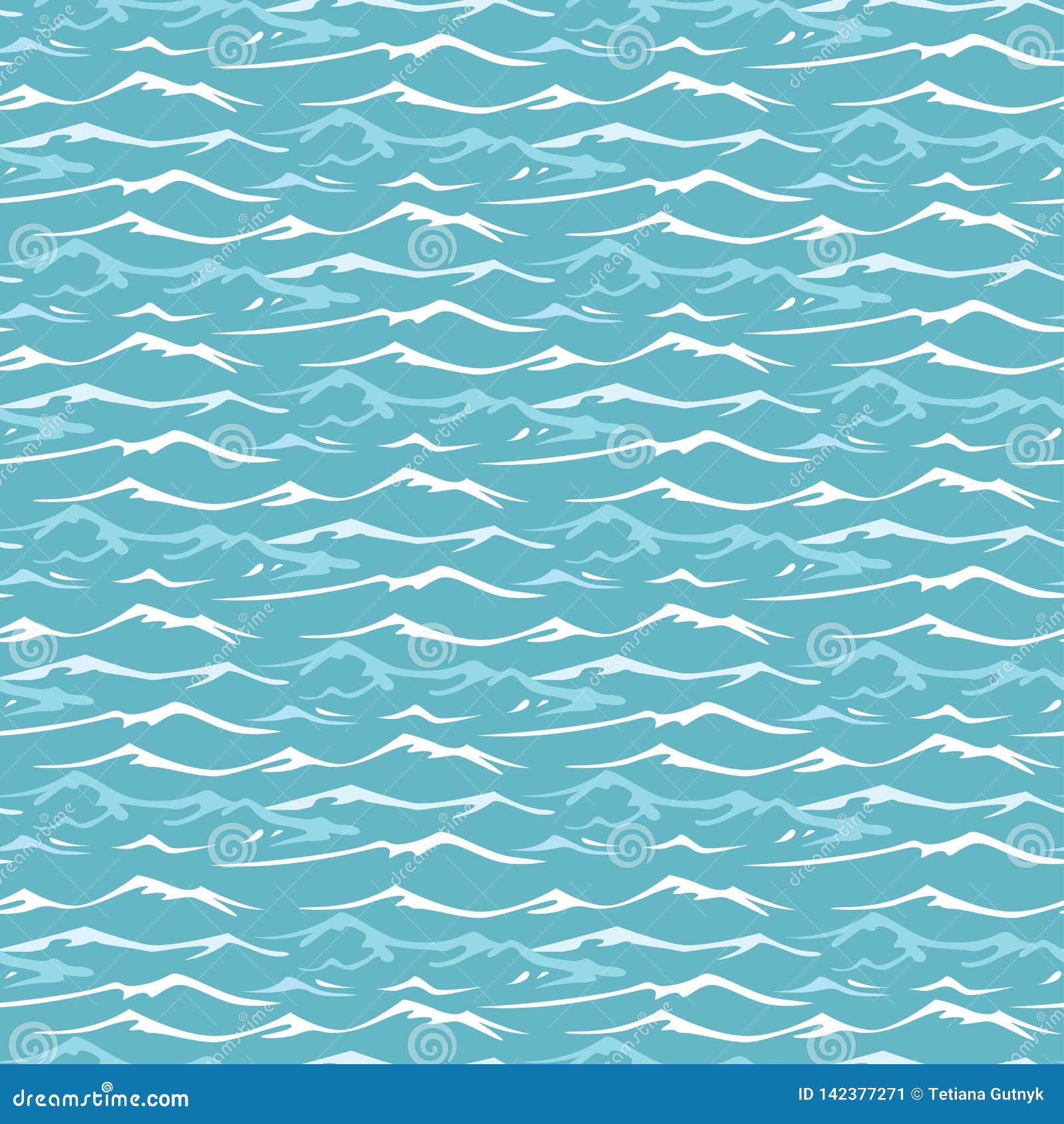 Seamless Pattern with Sea Waves. Stock Vector - Illustration of ripple ...