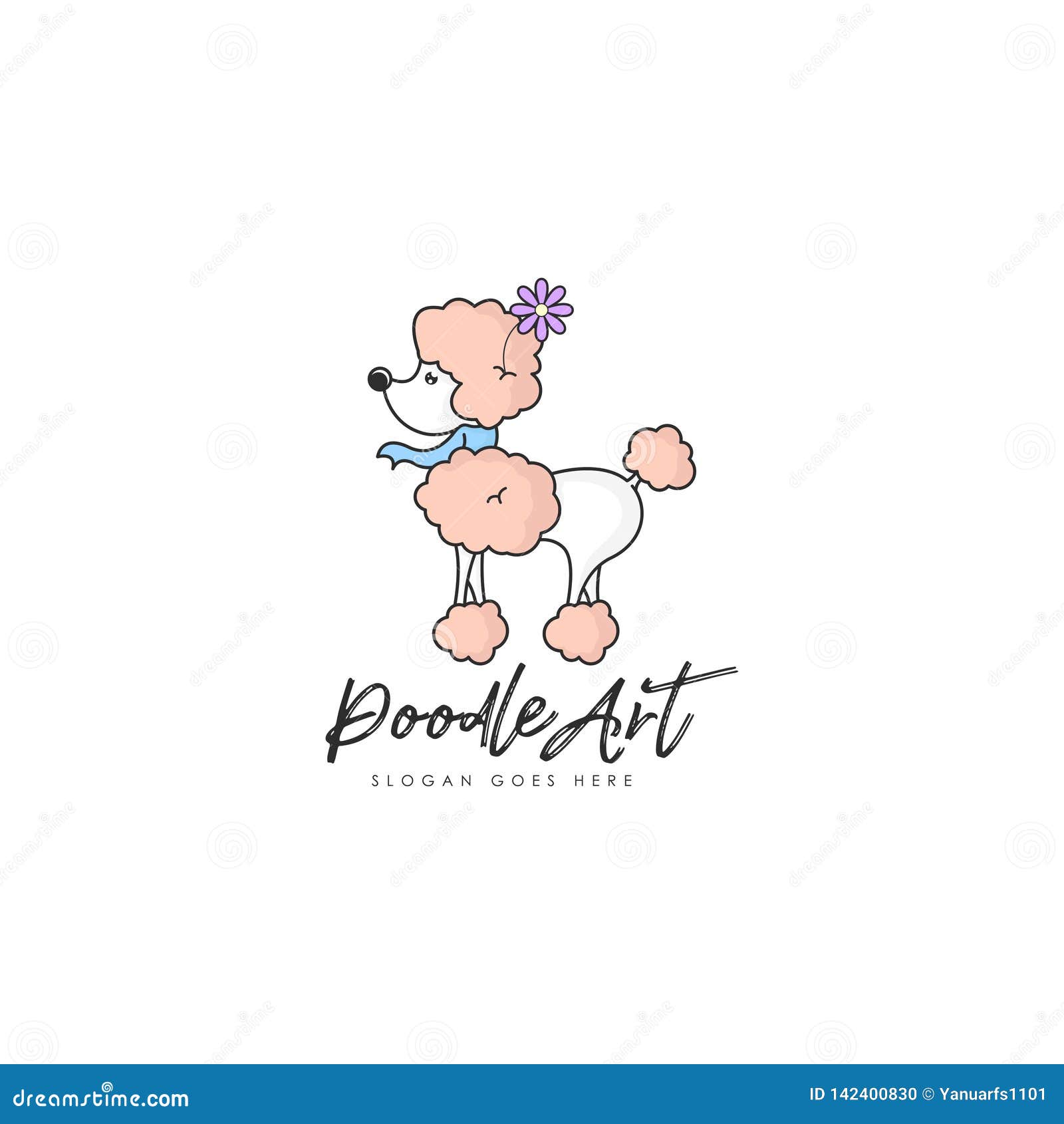 Poodle Dog Logo Vector. Animal Logo Template Stock Illustration ...