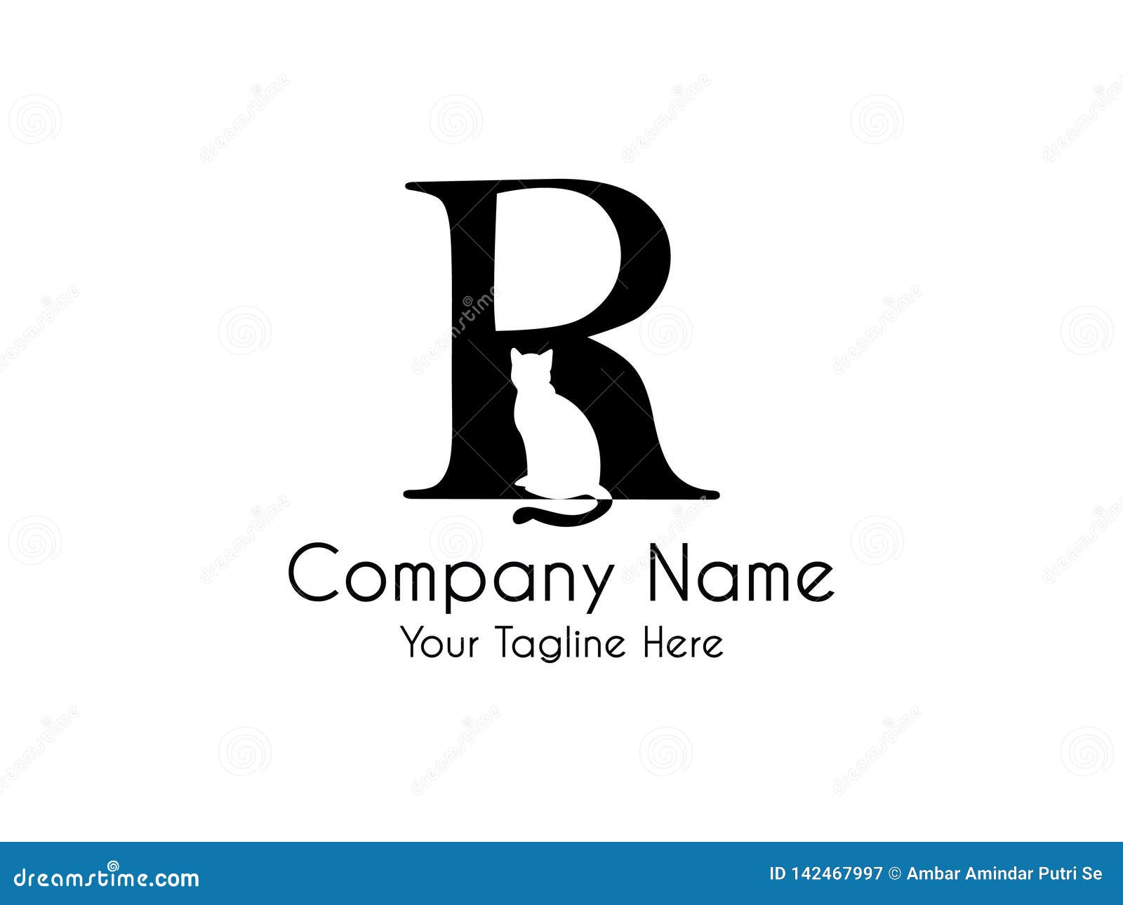 Abstract,Unique and Minimal Alphabet Letter R with a Hidden Cat Stock ...