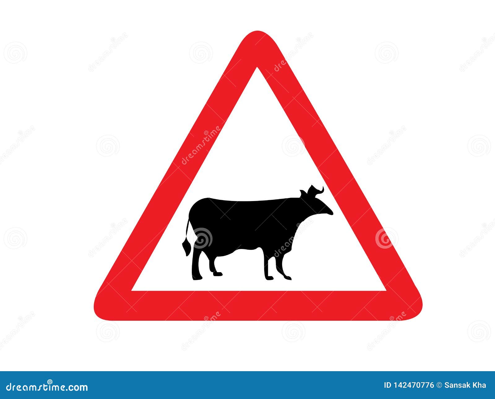 Animals Crossing Road Sign Vector Stock Illustration - Illustration of ...