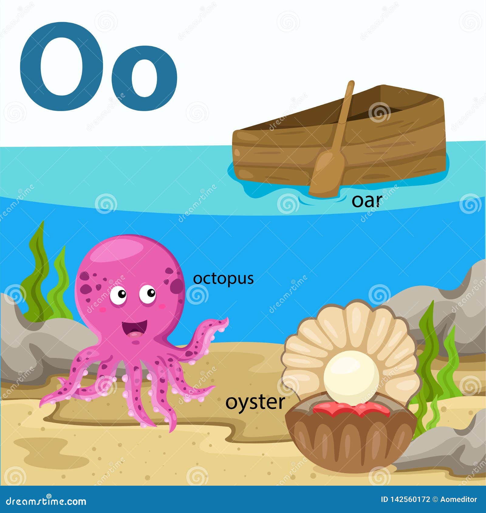 Illustrator of a-z Set for O Isolated Stock Vector - Illustration of ...