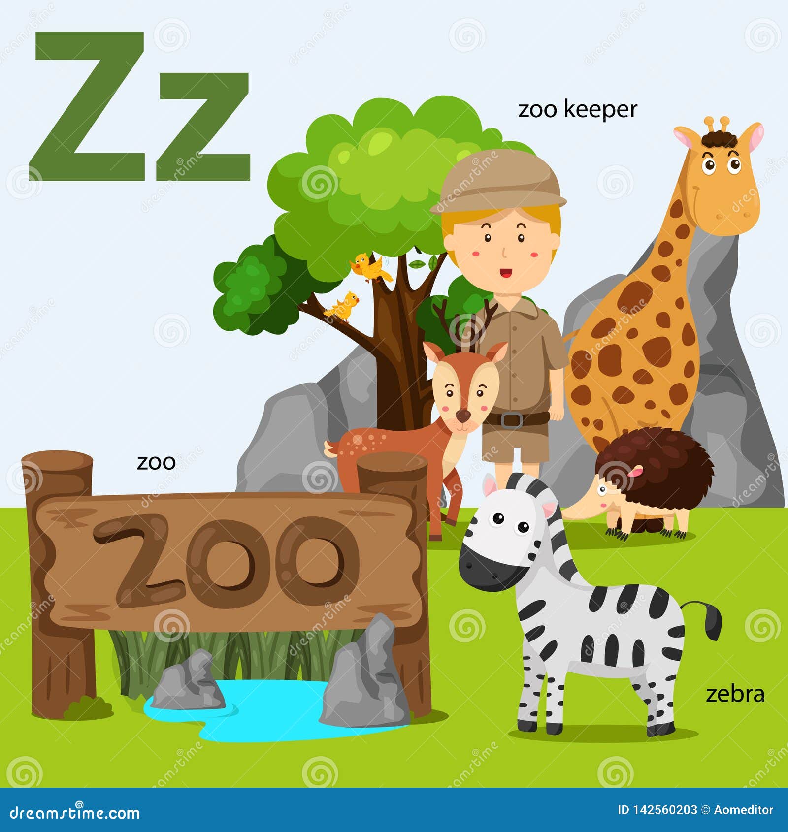 Illustrator of a-z Set for Z Isolated Stock Vector - Illustration of ...