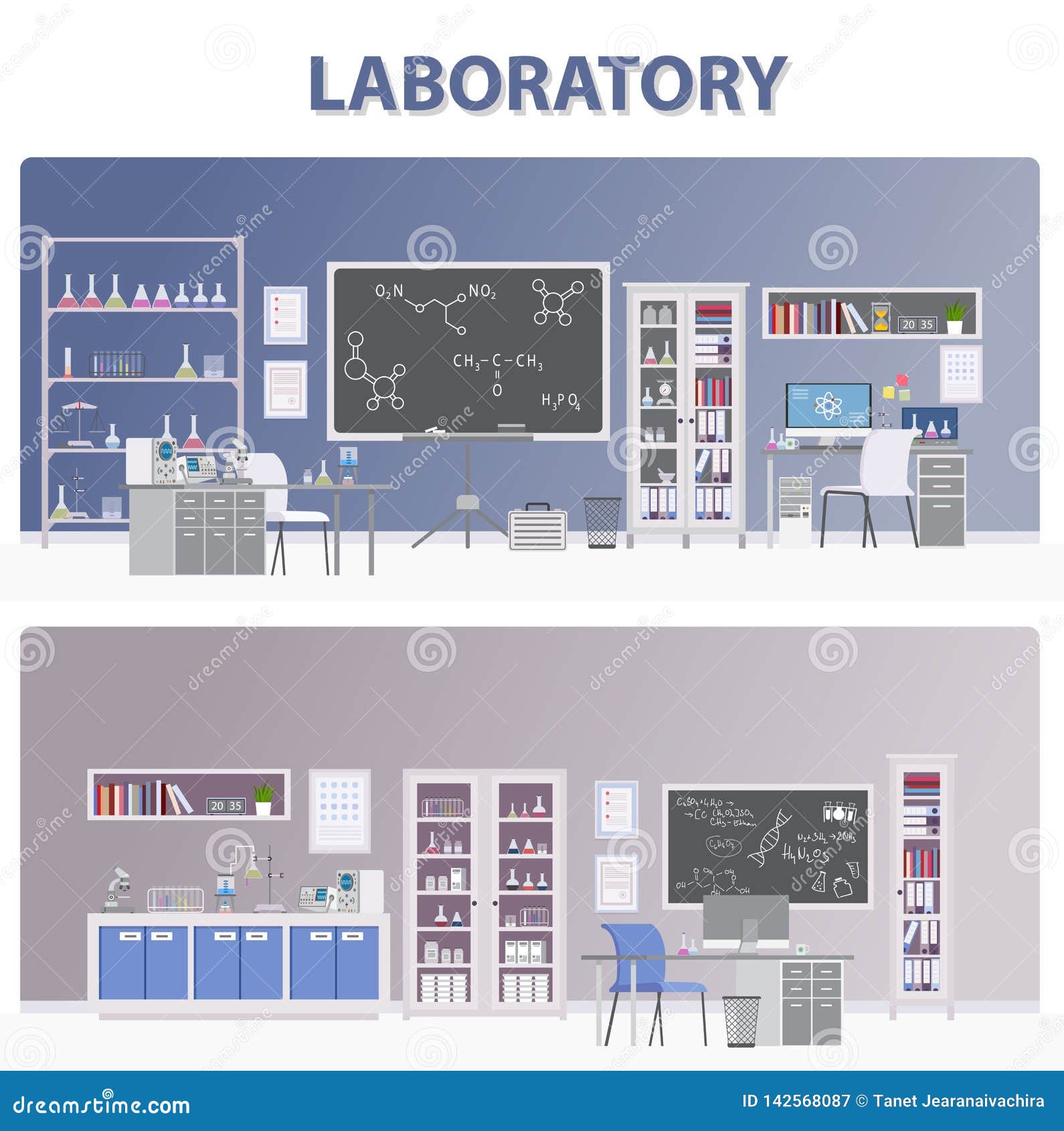 Laboratory Medical Illustration. - Vector Stock Vector - Illustration ...