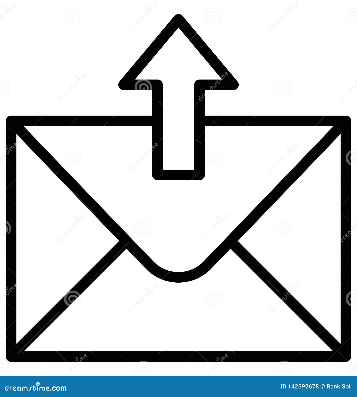 Outbox Isolated Icon. Simple Element Illustration From Message Concept ...