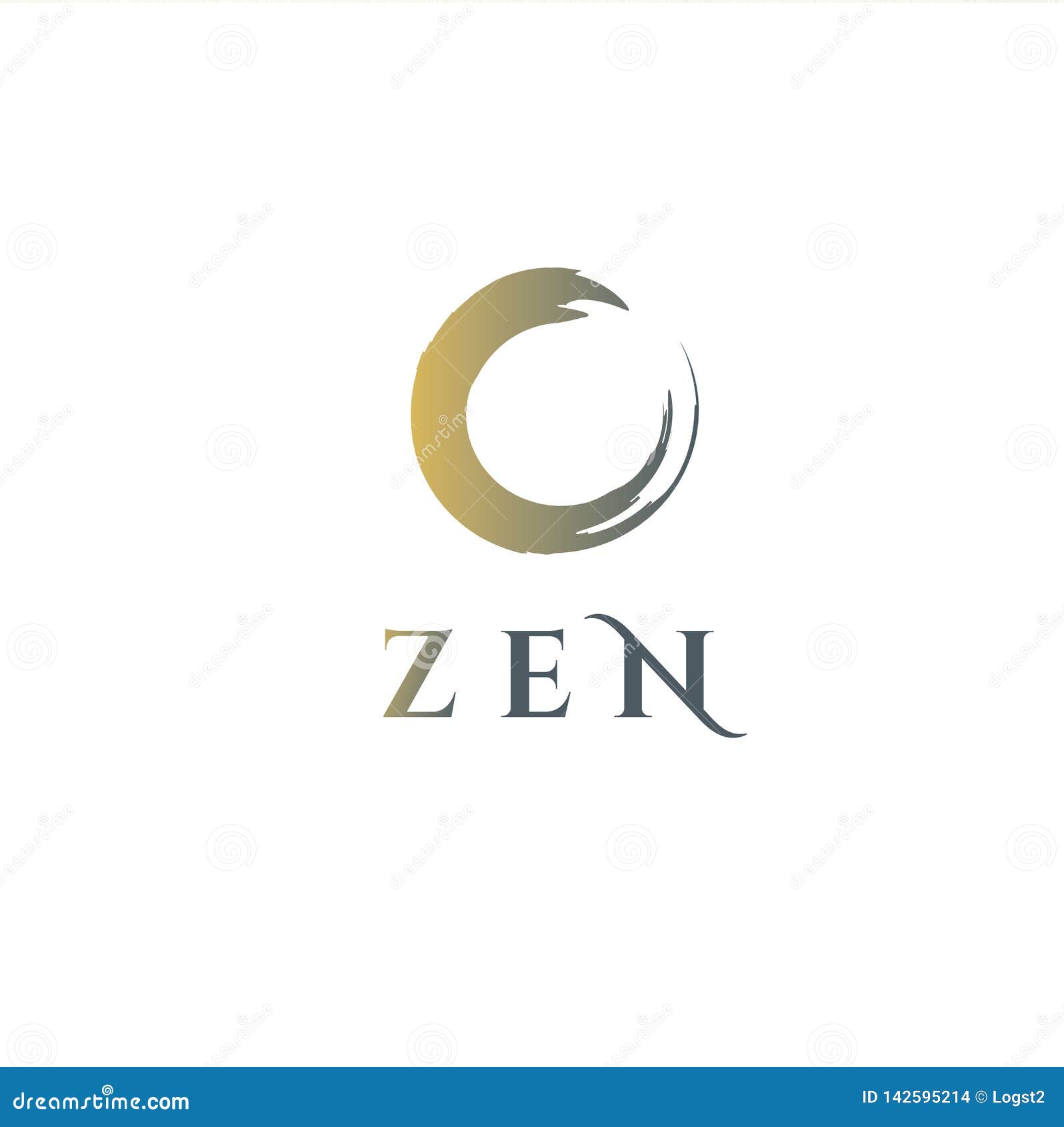 Brush Painting - Enso Zen Circle Vector Zen Logo - Vector Stock Vector ...