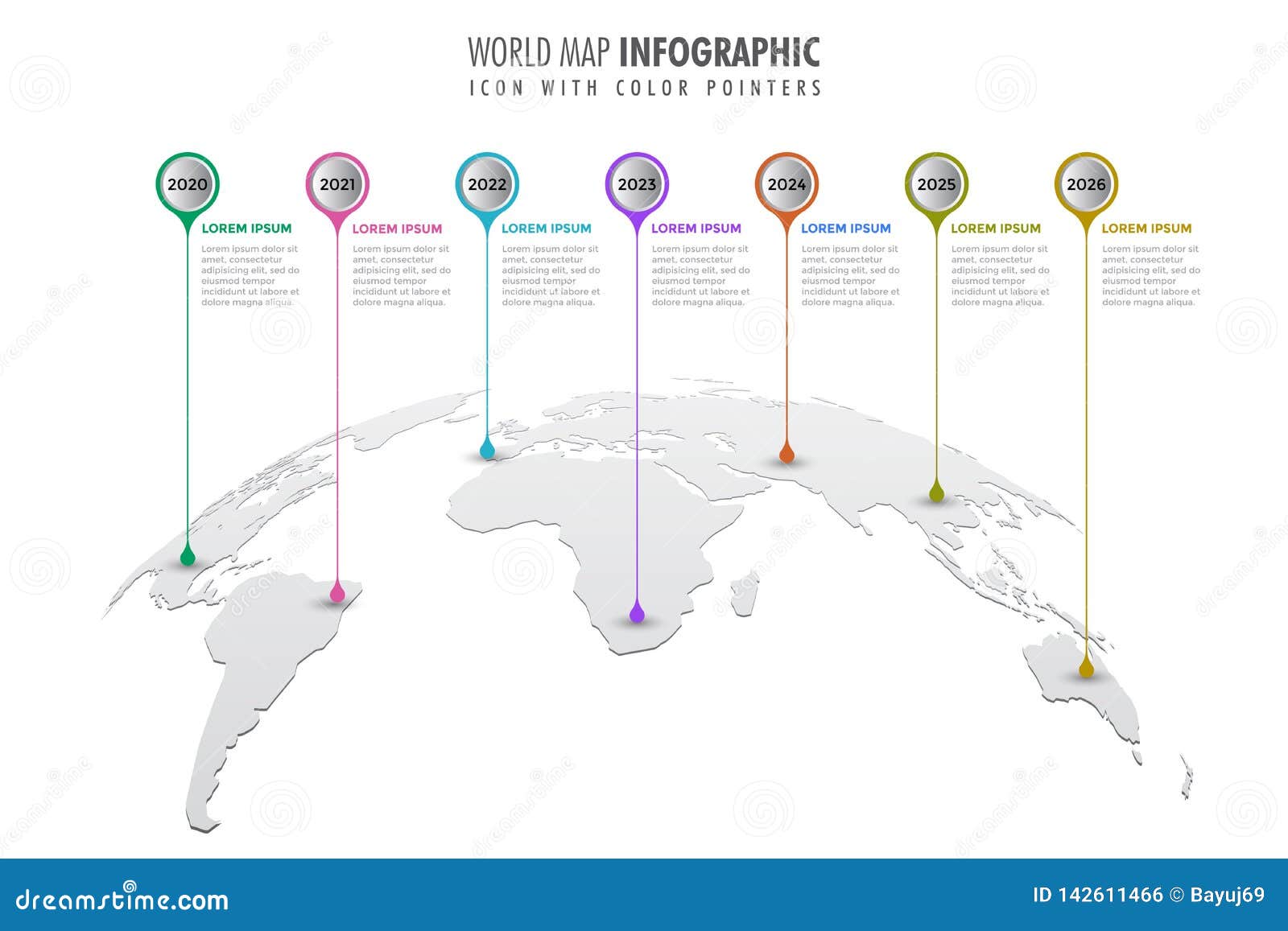 Infographic Template World Map