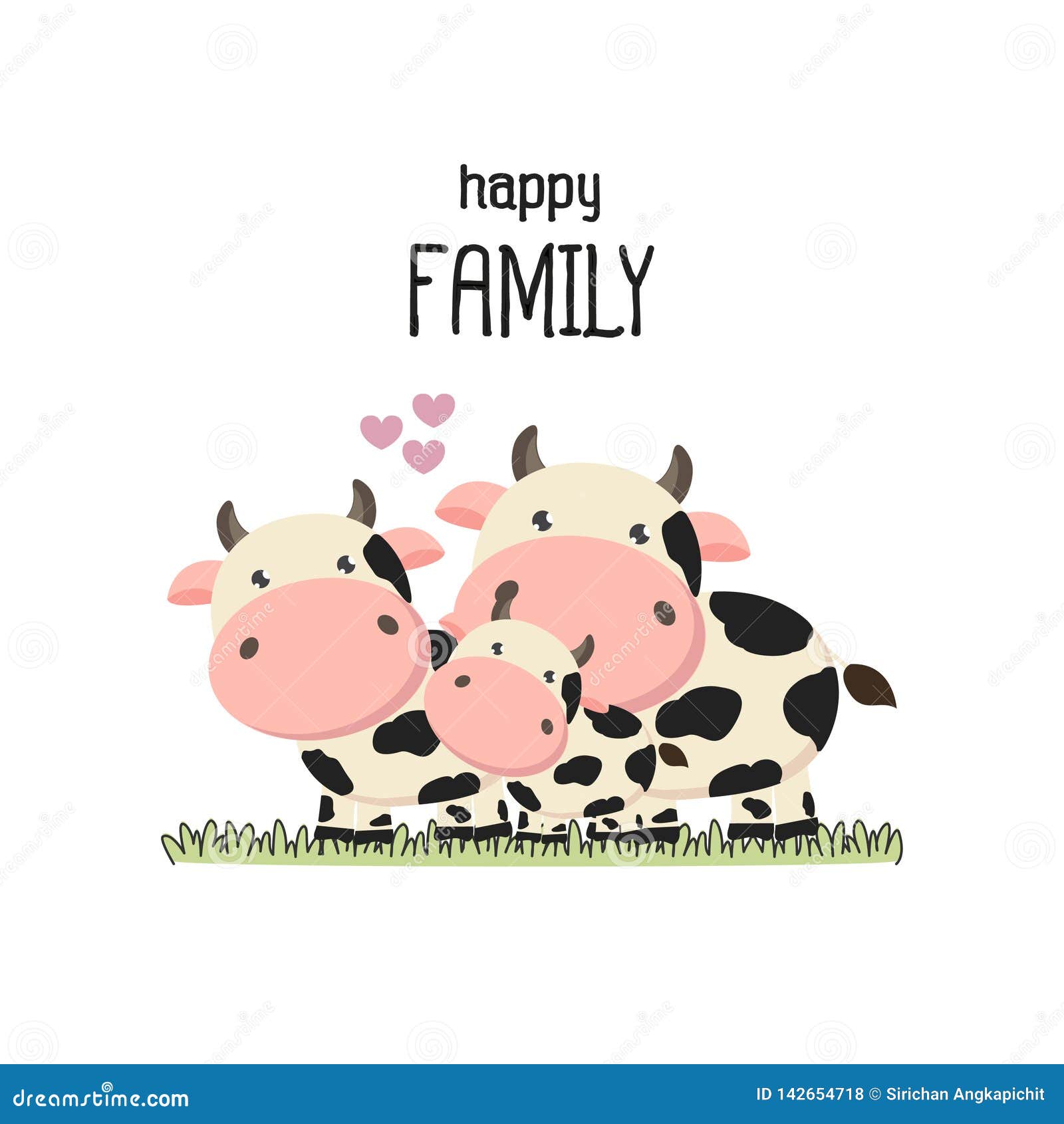 The Bull Father, The Symbol Of 2021 Goes With His Son A Calf. Chinese ...