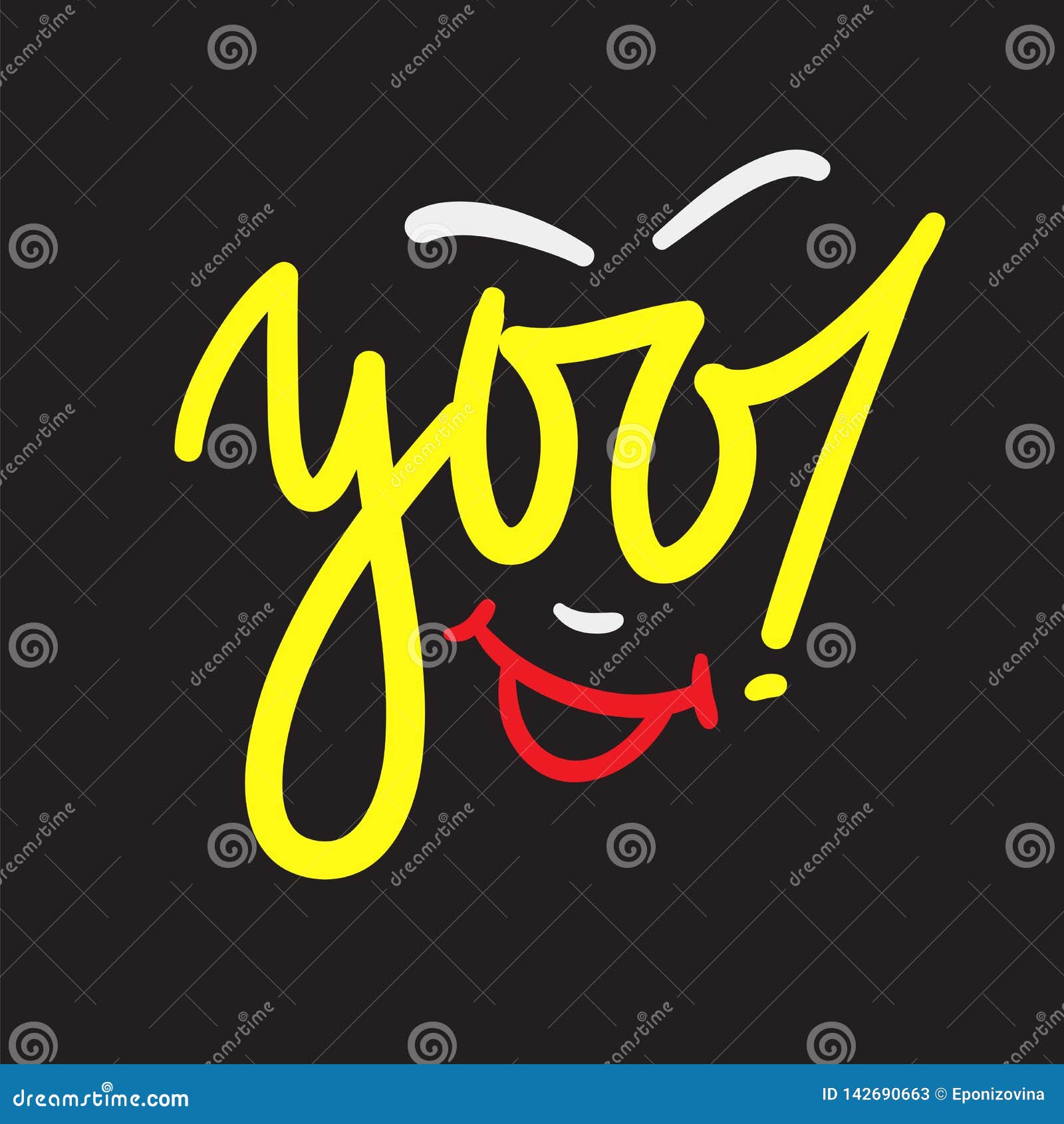 Yoo - Simple Inspire and Motivational Quote. Stock Vector ...