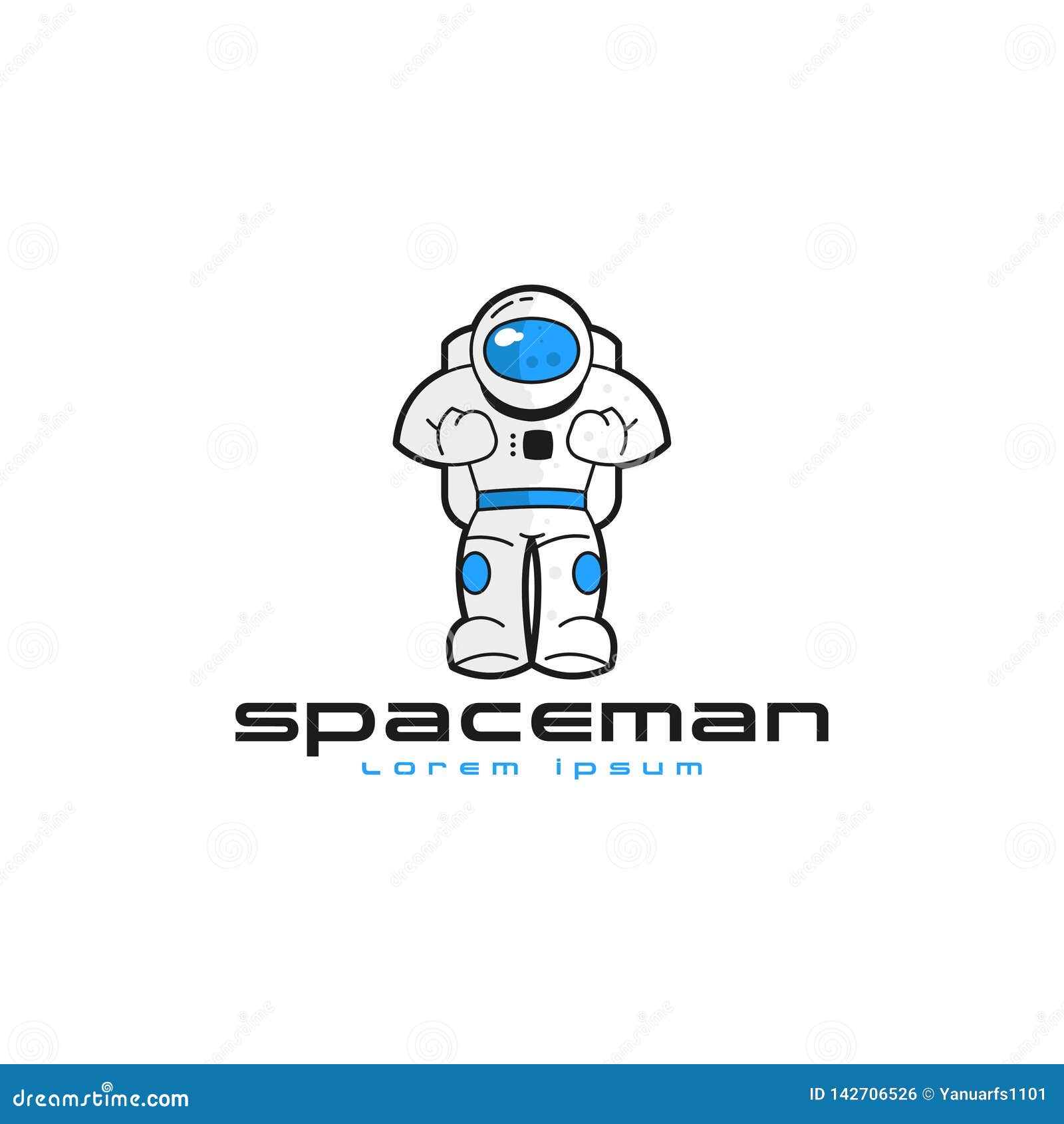 Spaceman Logo . Astronaut Logo Template Stock Illustration ...