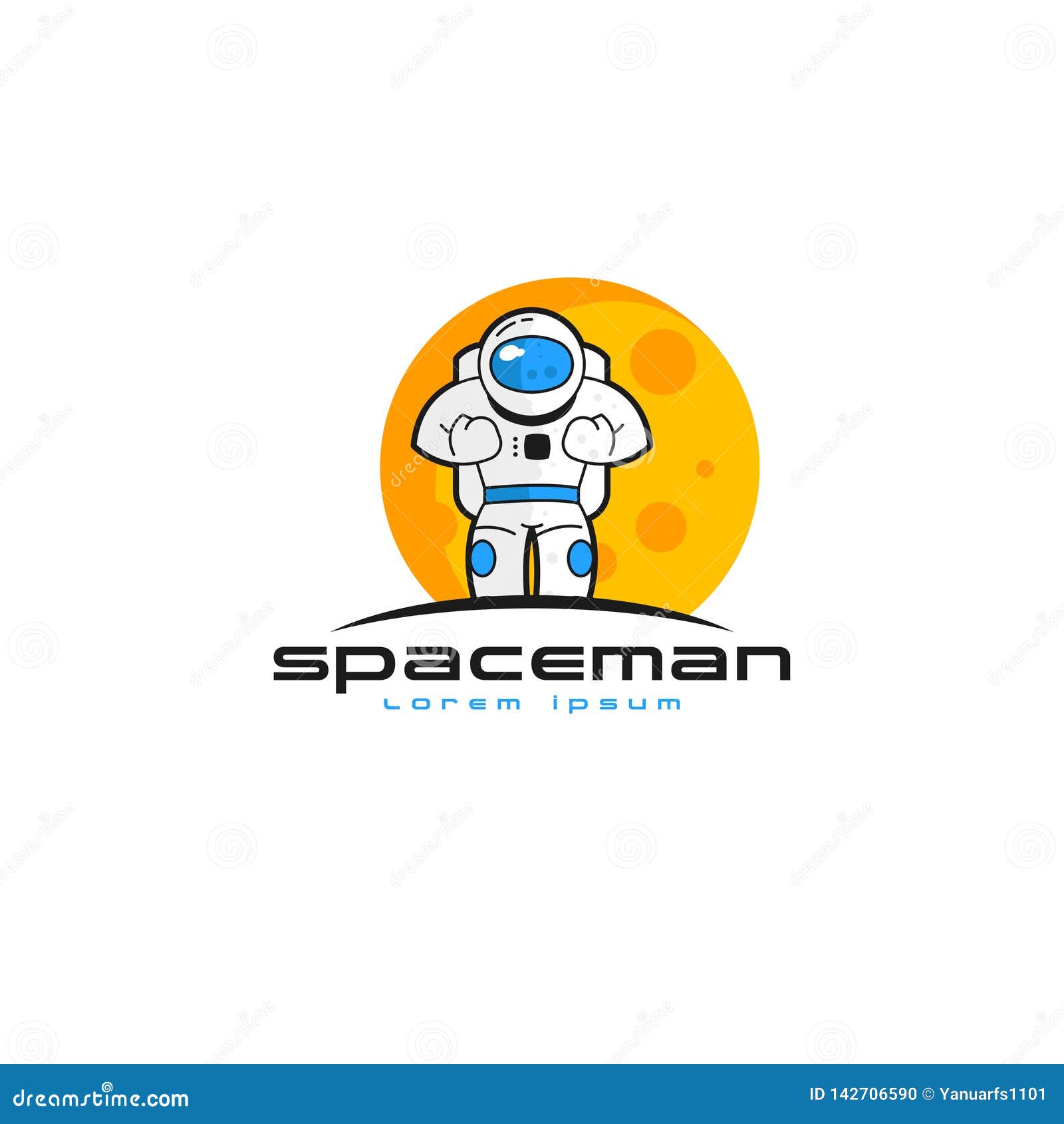 Spaceman Logo Vector. Astronaut Logo Template Stock Vector ...