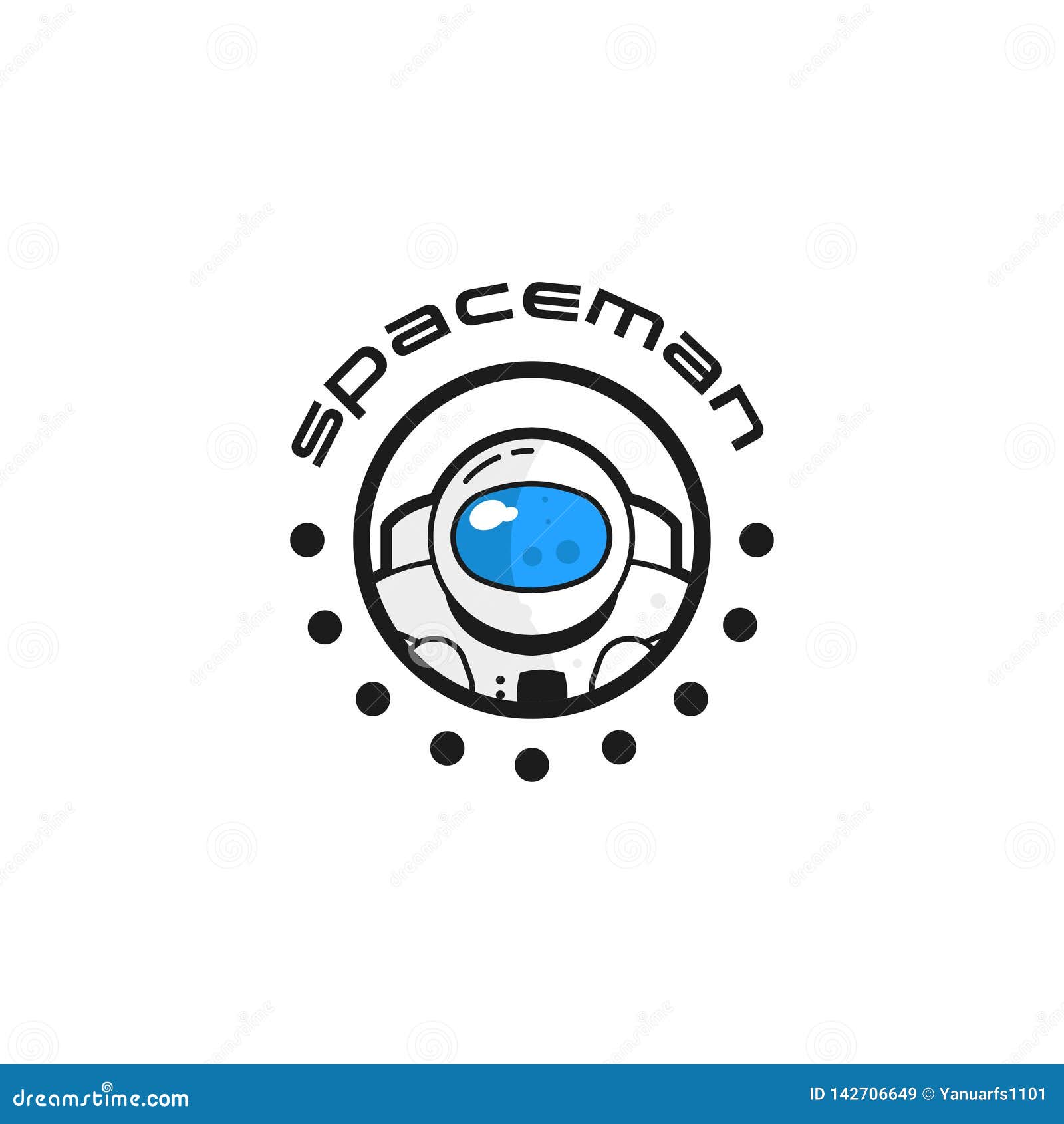 Spaceman Logo . Astronaut Logo Template Stock Illustration ...