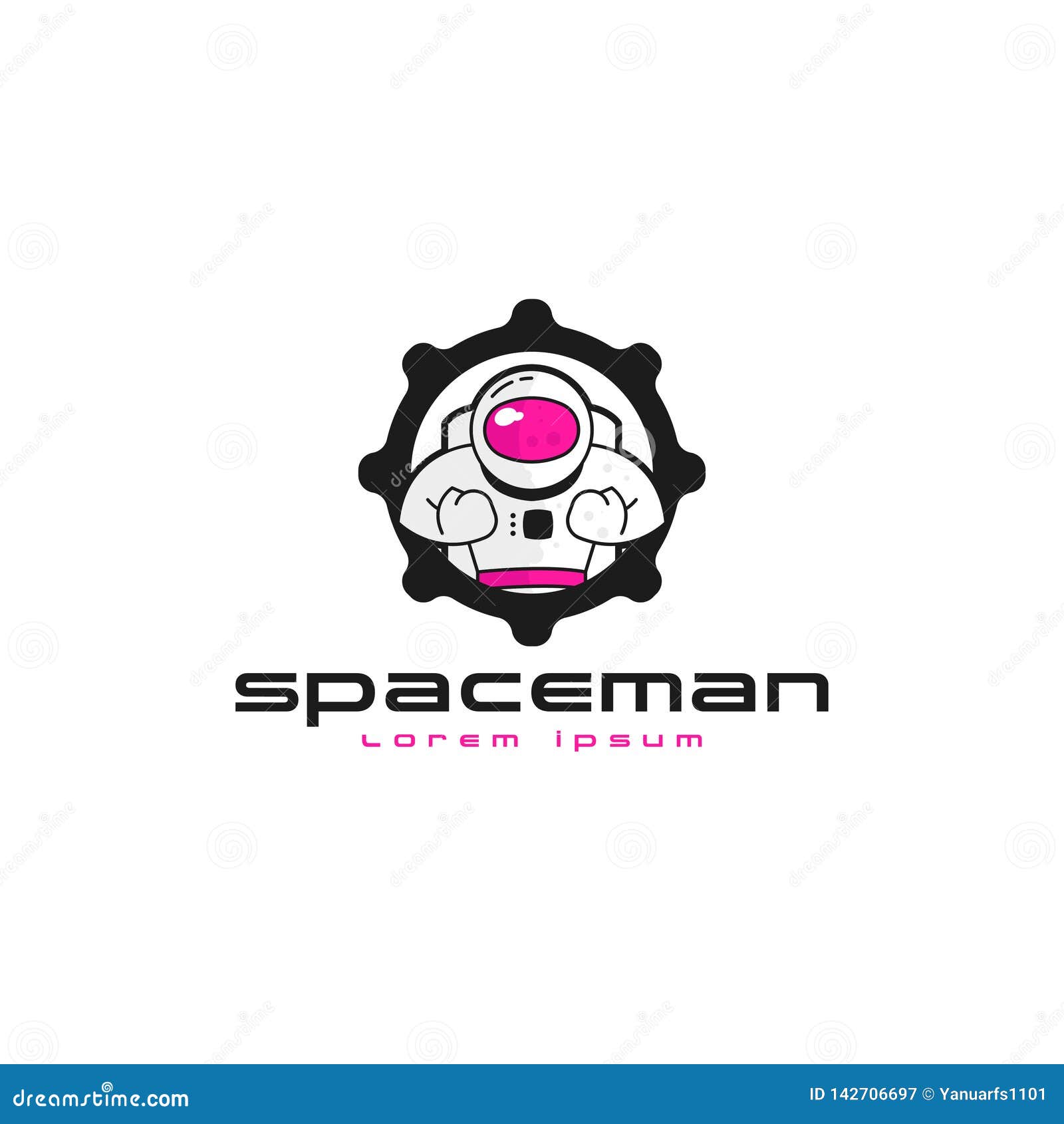 Spaceman Logo . Astronaut Logo Template Stock Illustration ...