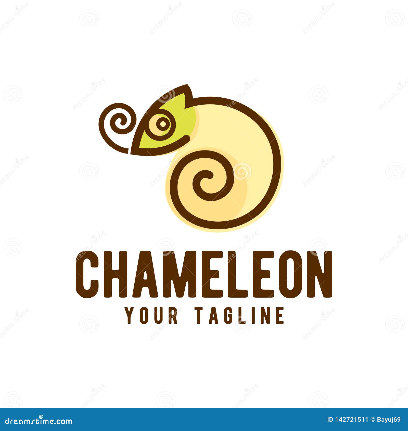 Chameleon Logo Design stock vector. Illustration of company - 142721511